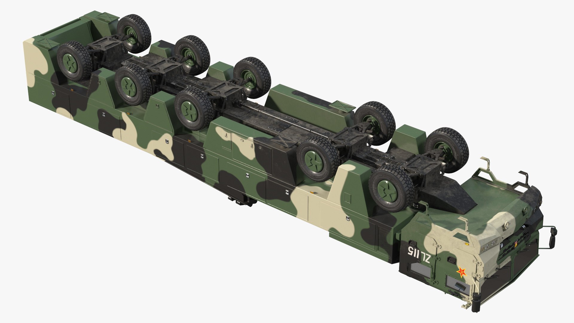 DF-17 Missile On Road Mobile Vehicle 3D Model - TurboSquid 2098036