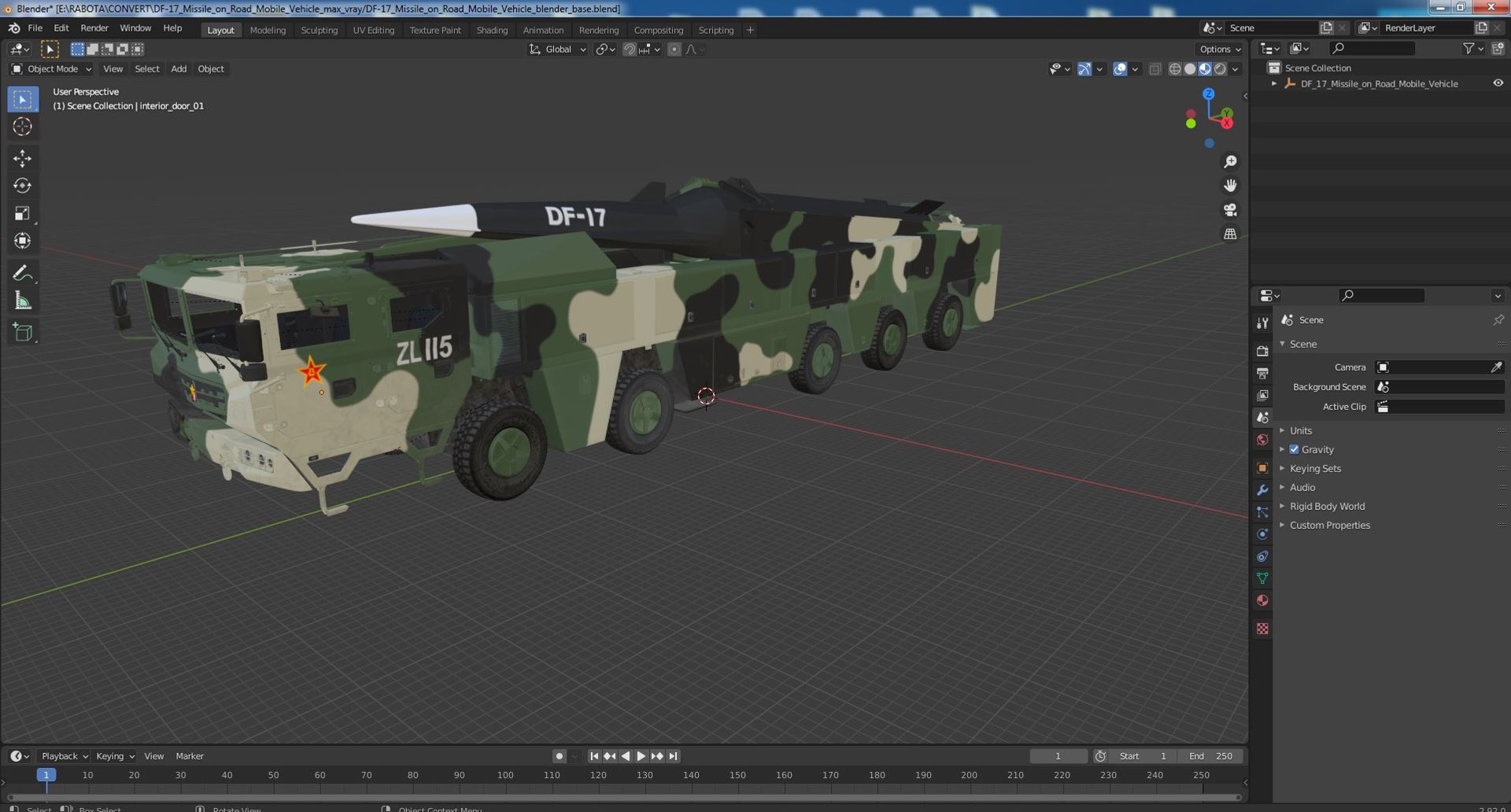 DF-17 Missile On Road Mobile Vehicle 3D Model - TurboSquid 2098036