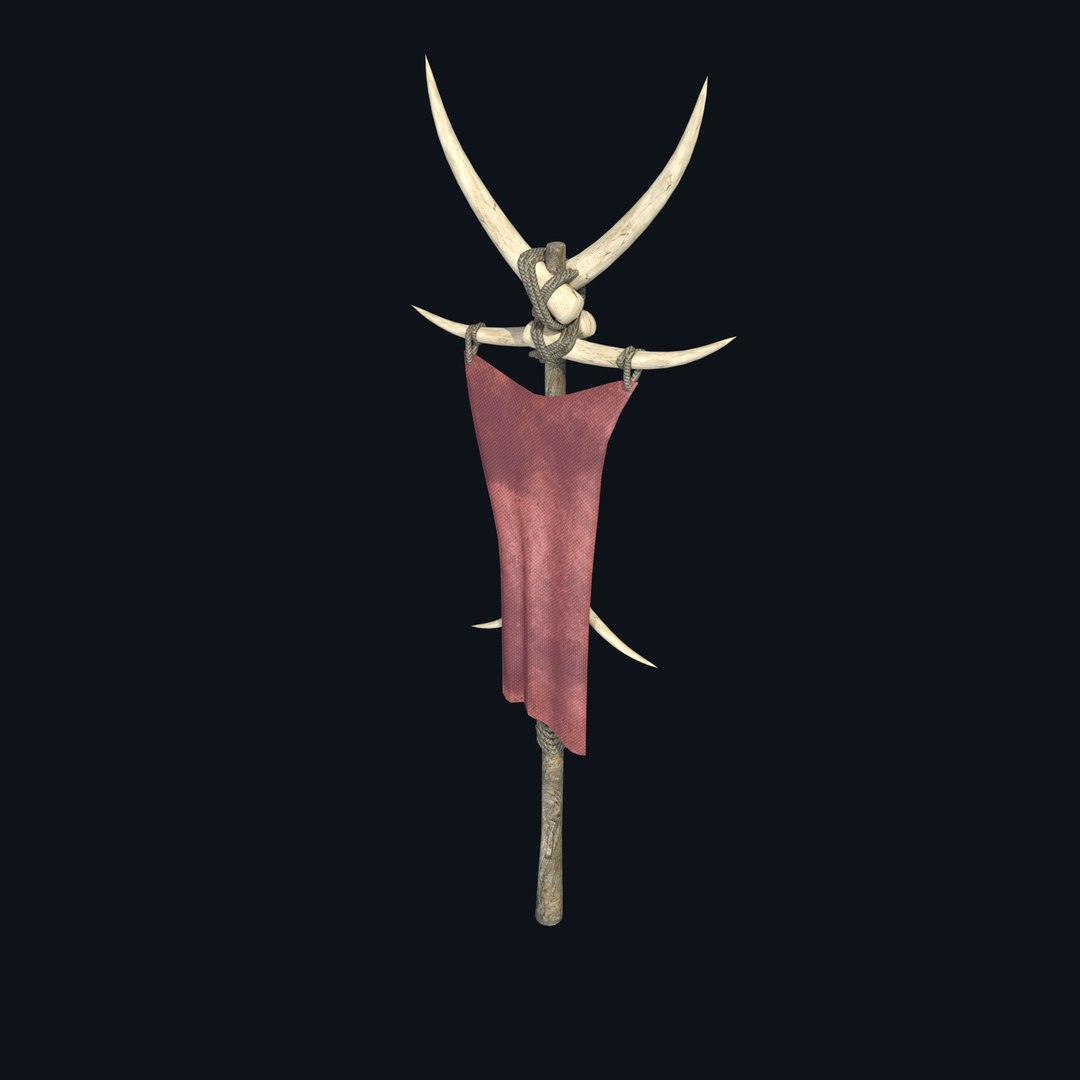 3D ORC TOTEM BANNER SIGN FORT CAMP ORCISH BARRICADE COLLECTION ...