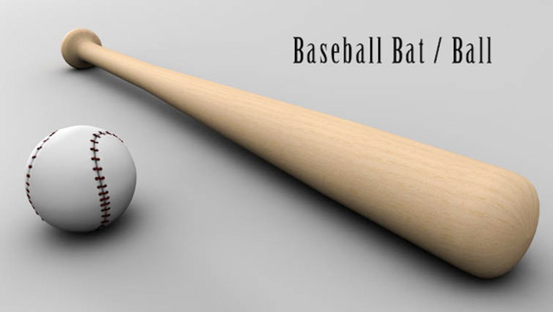 Baseball Bat Ball C4d