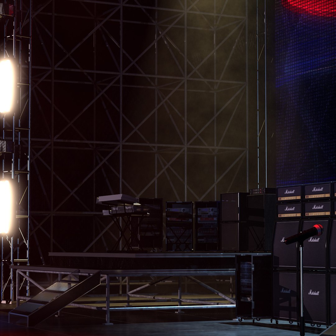 3d Model Mega Live Stage Set