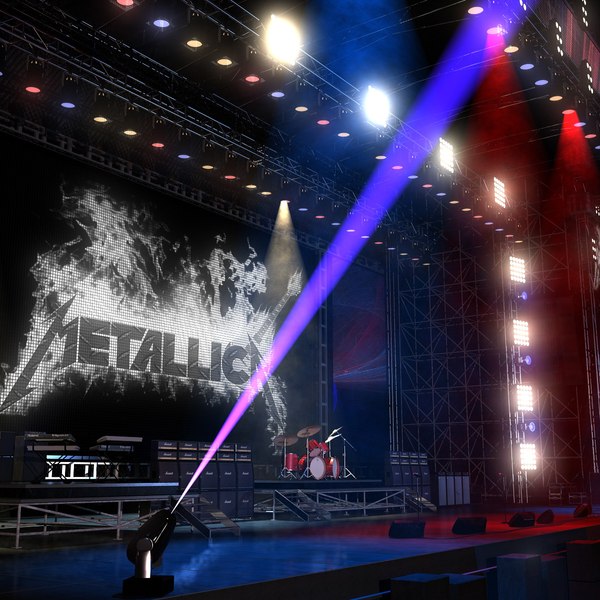 3d model mega live stage set