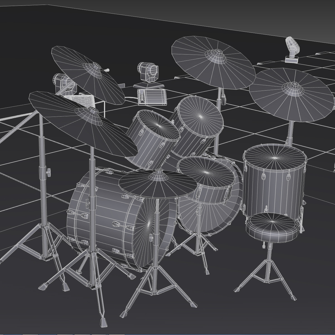 3d model mega live stage set