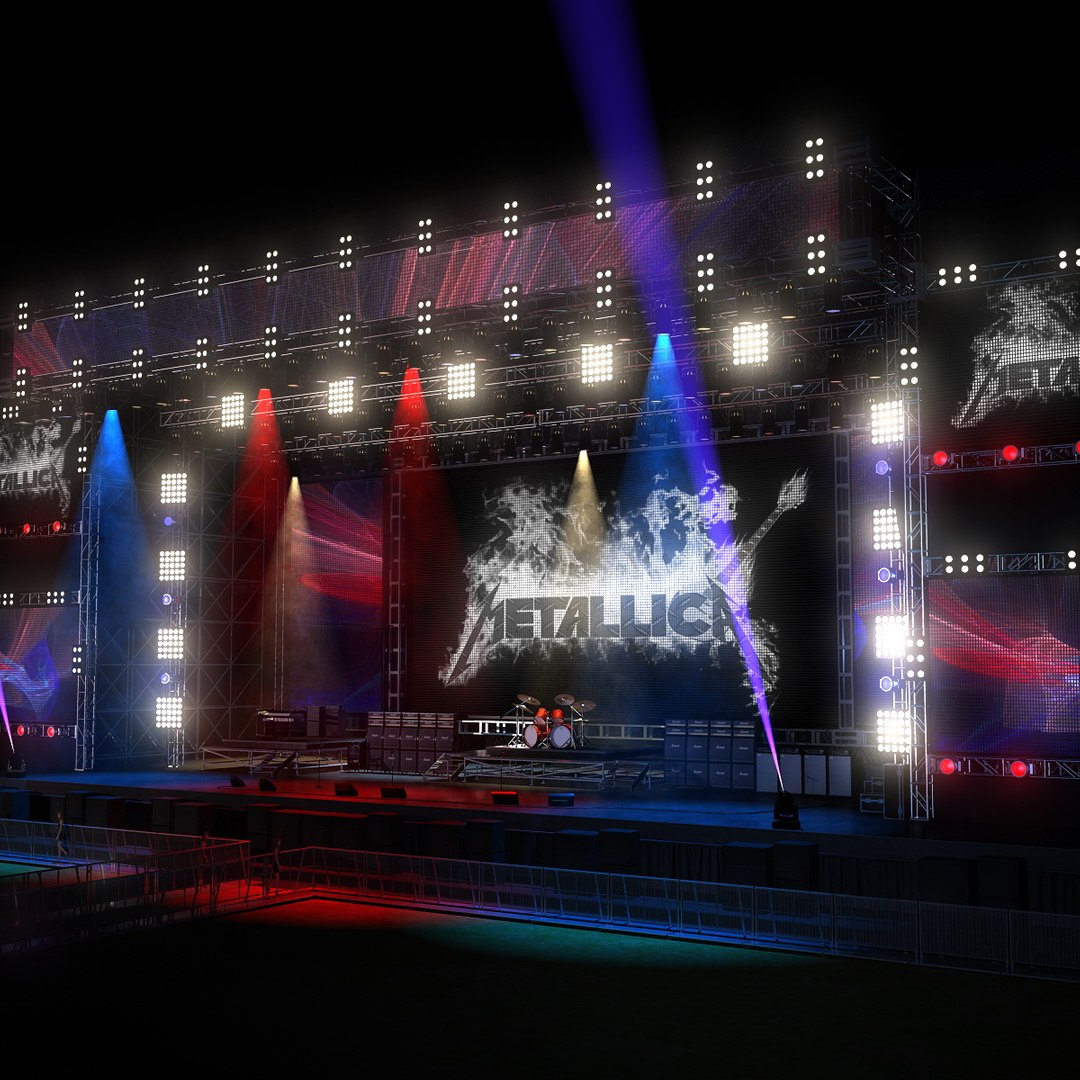 3d Model Mega Live Stage Set