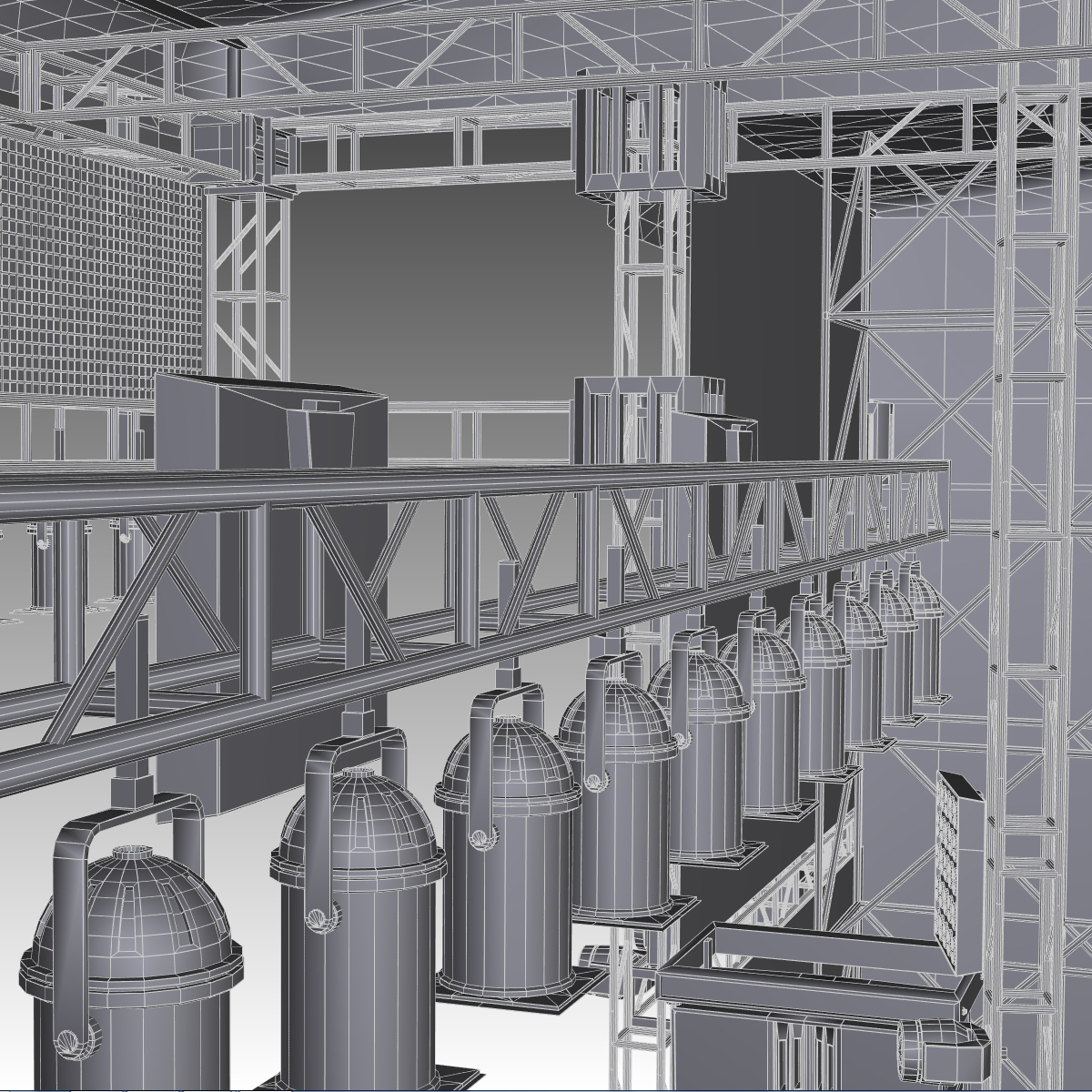 3d model mega live stage set