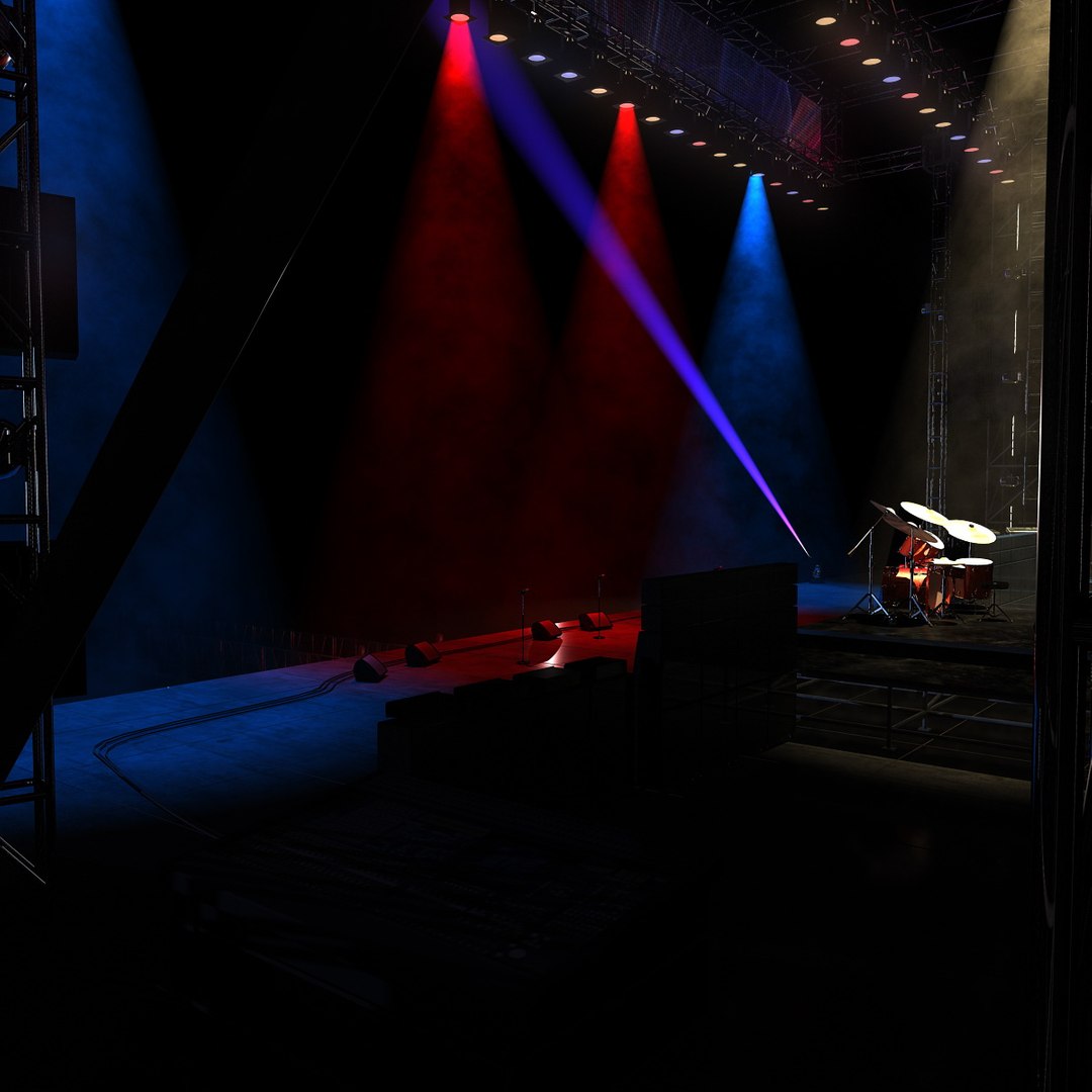 3d Model Mega Live Stage Set
