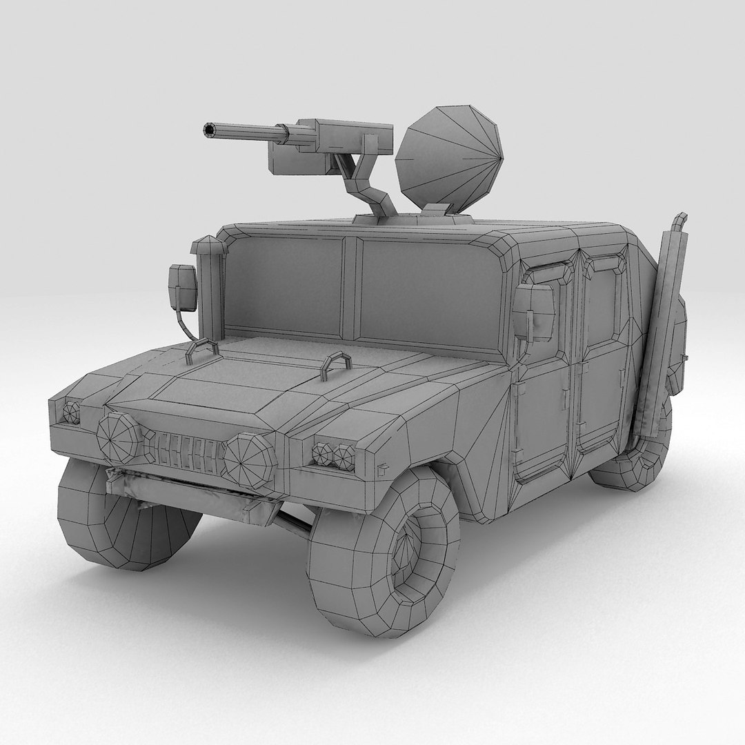 3D Cartoon Hmmwv Low-poly - TurboSquid 1236920