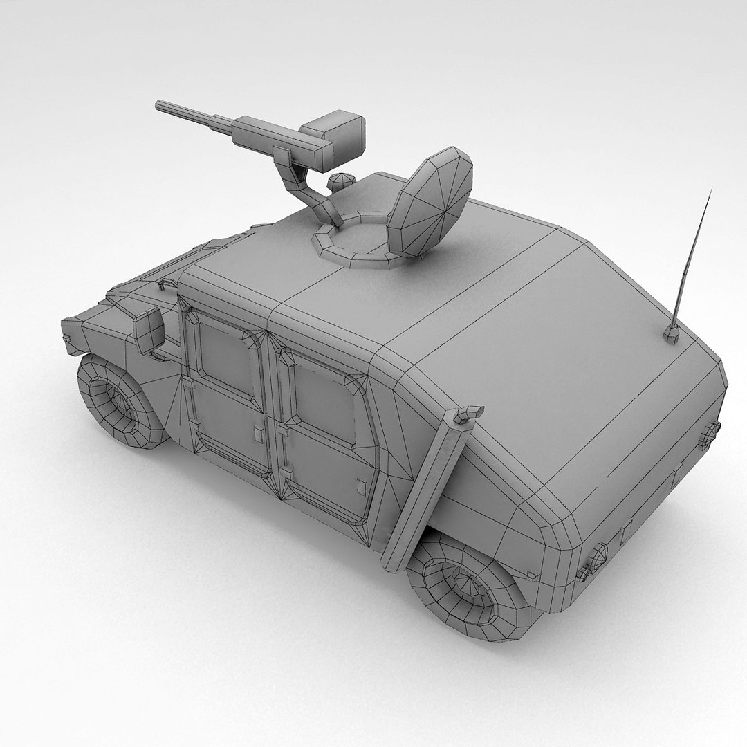 3D Cartoon Hmmwv Low-poly - TurboSquid 1236920