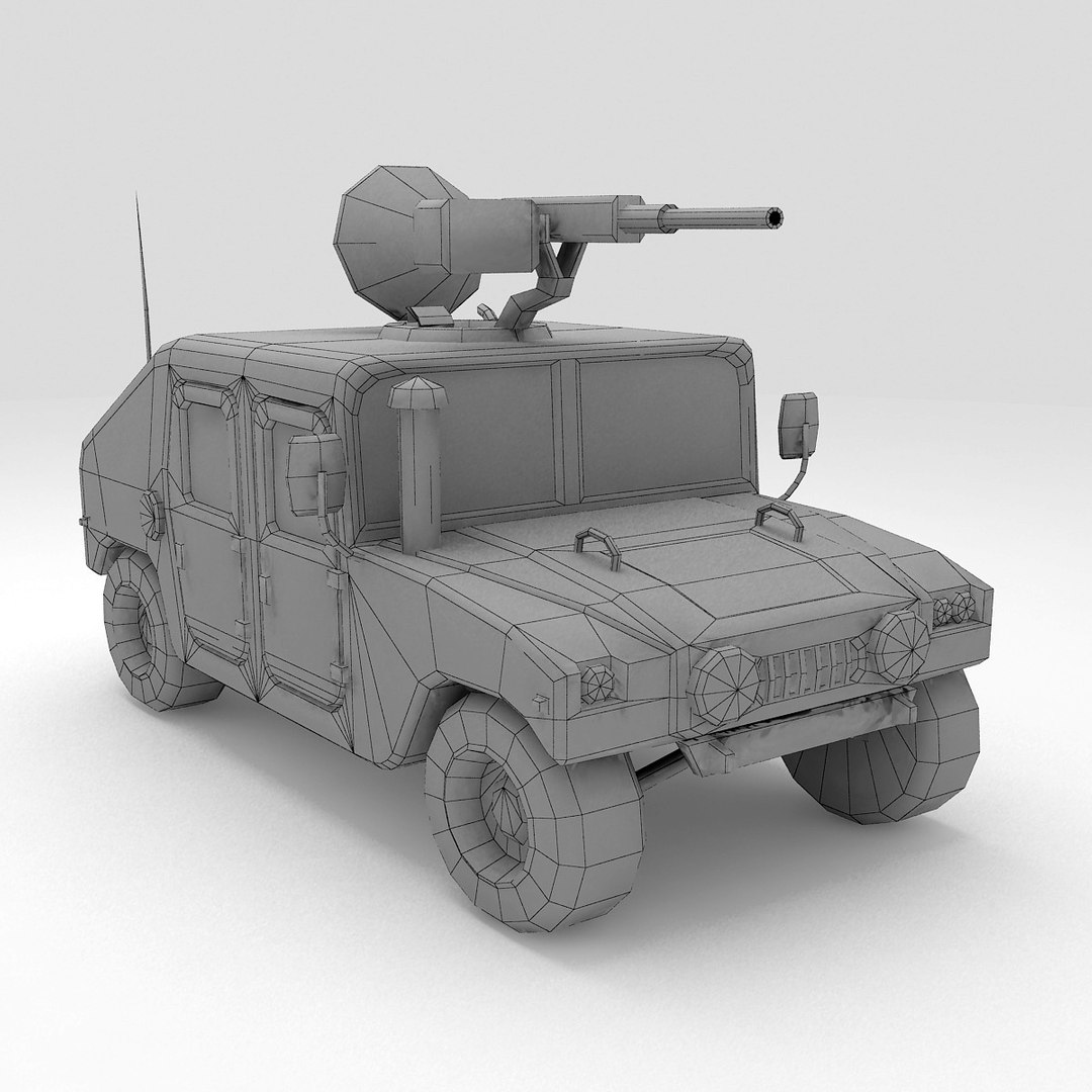 3D Cartoon Hmmwv Low-poly - TurboSquid 1236920