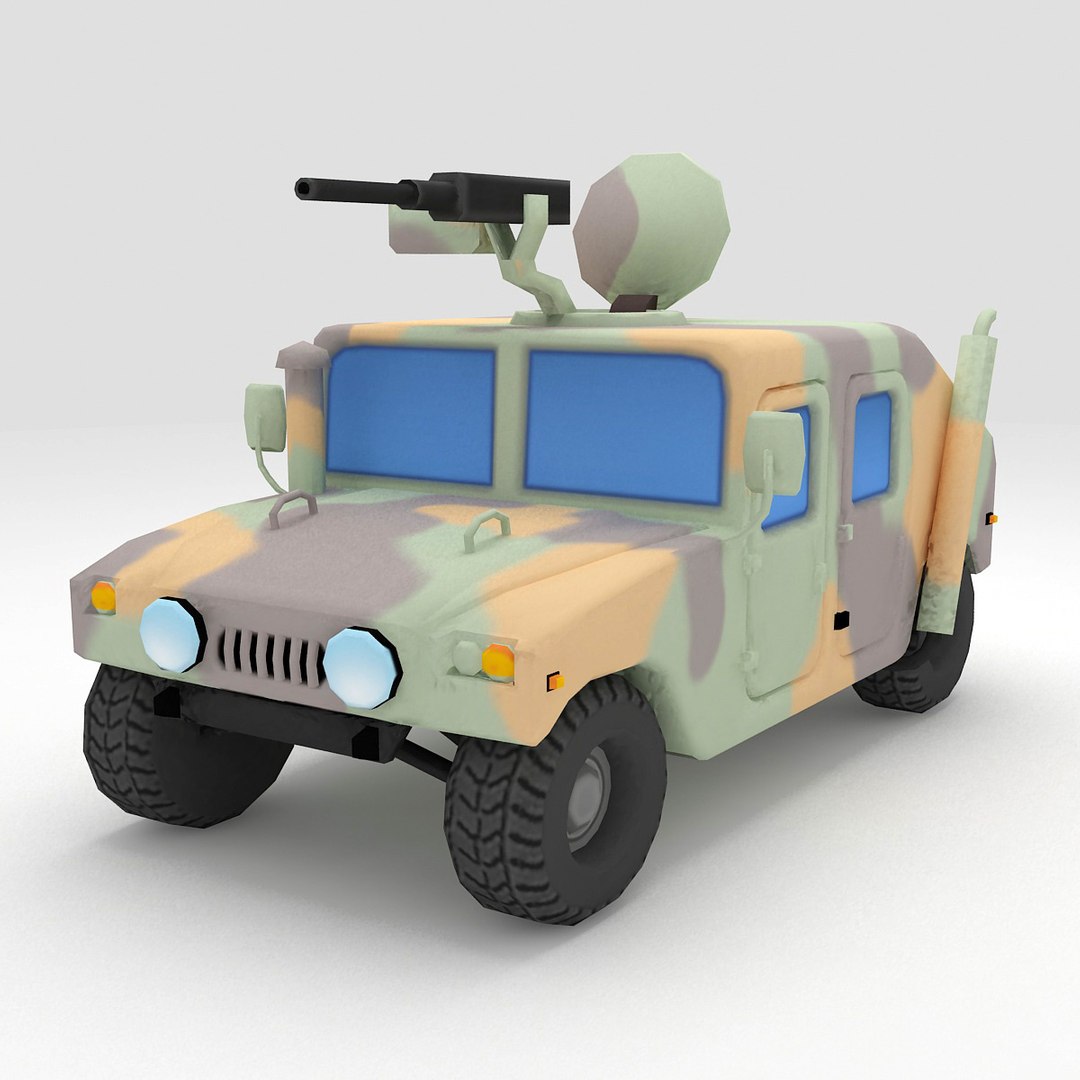 3D Cartoon Hmmwv Low-poly - TurboSquid 1236920