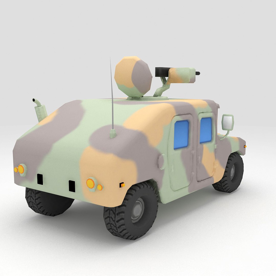 3D Cartoon Hmmwv Low-poly - TurboSquid 1236920