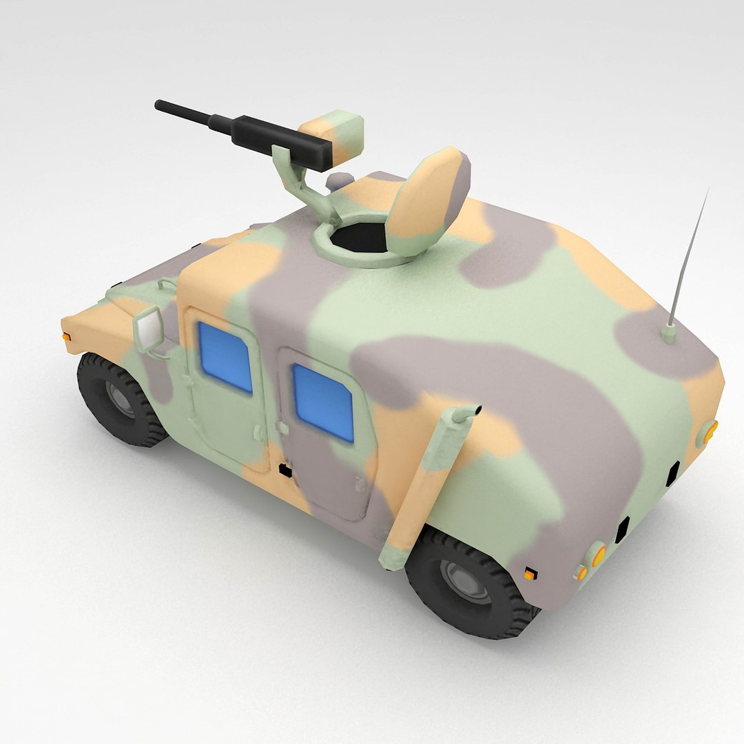 3D Cartoon Hmmwv Low-poly - TurboSquid 1236920