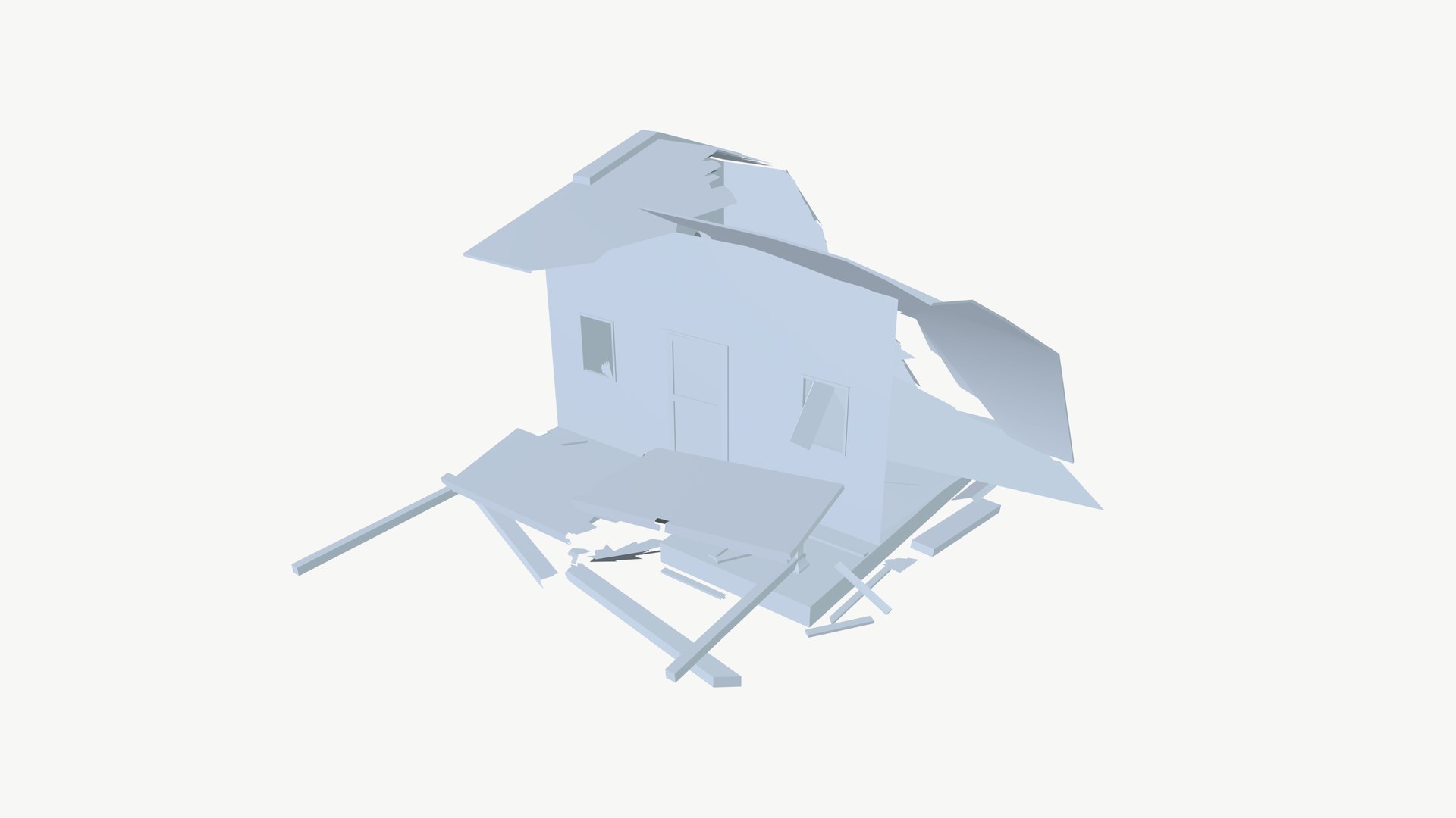3D Broken House Model - TurboSquid 2275411