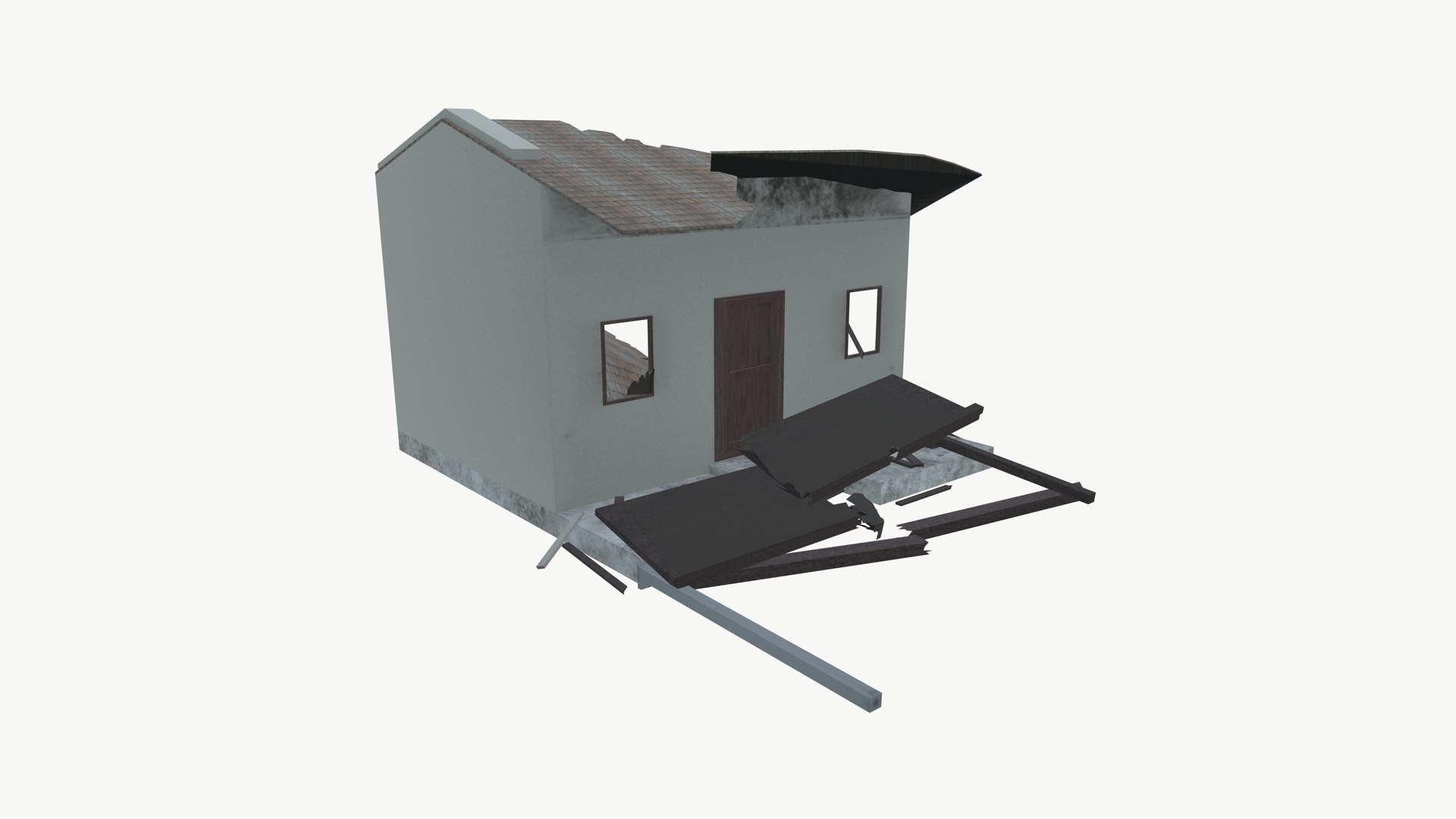 3D Broken House Model - TurboSquid 2275411