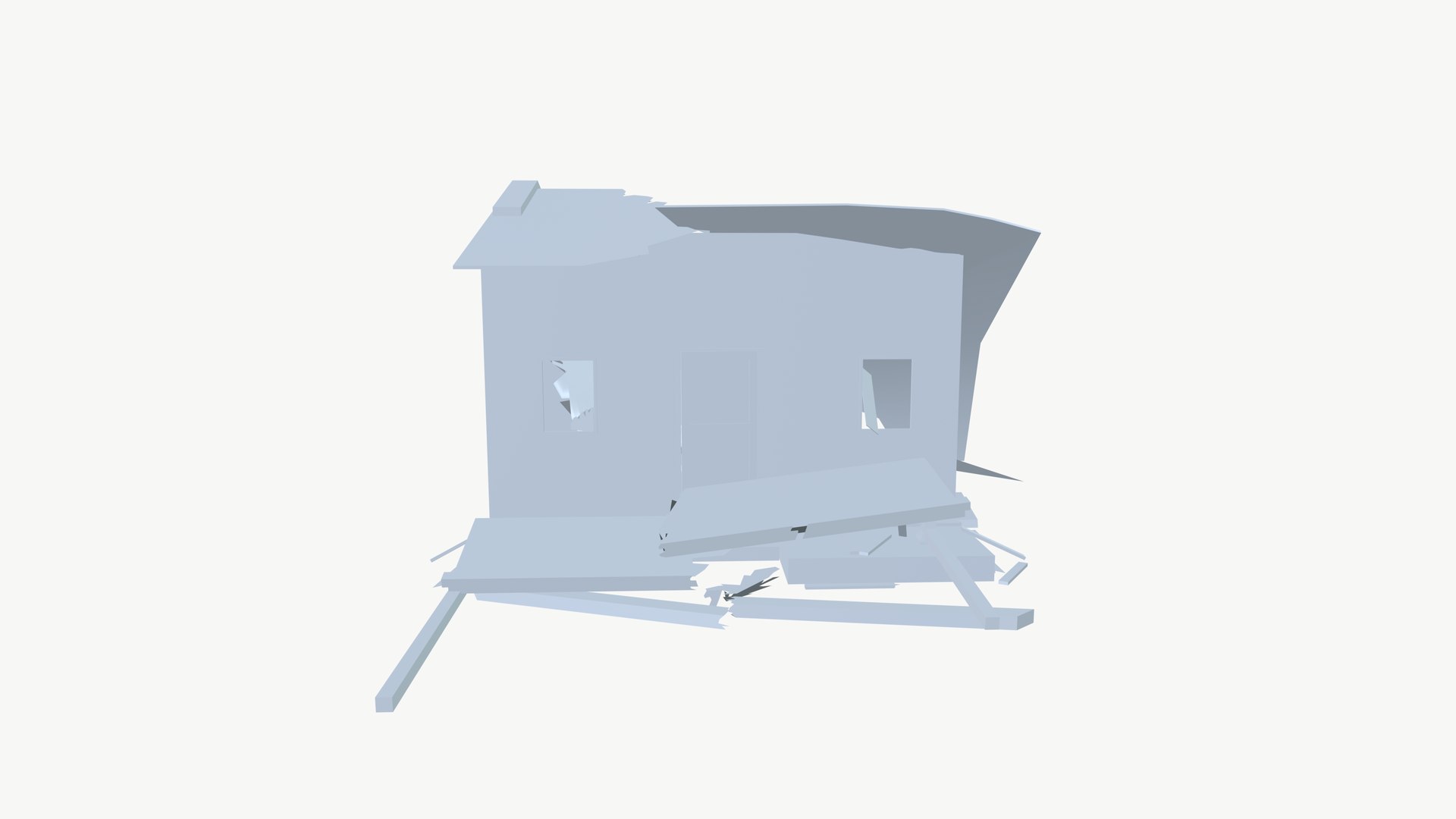 3D Broken House Model - TurboSquid 2275411