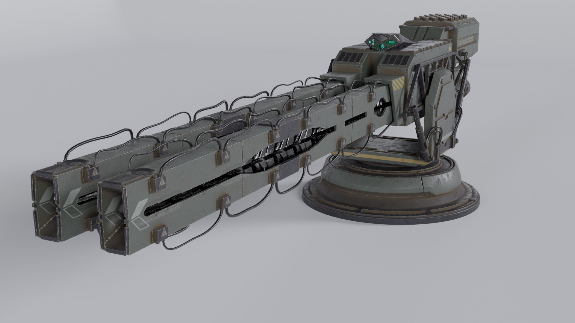 Turret Railgun 3D - TurboSquid 2344757