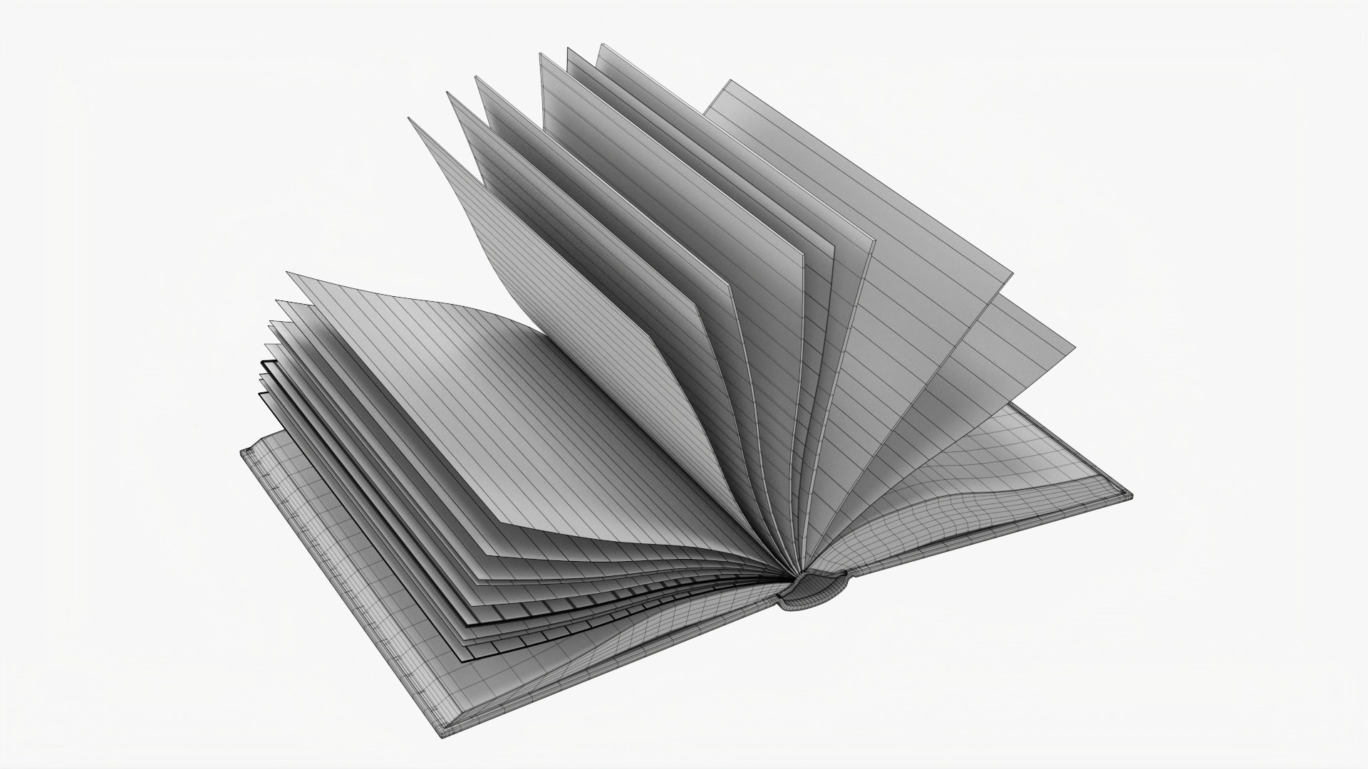 Open book mockup 02 3D model - TurboSquid 1766253