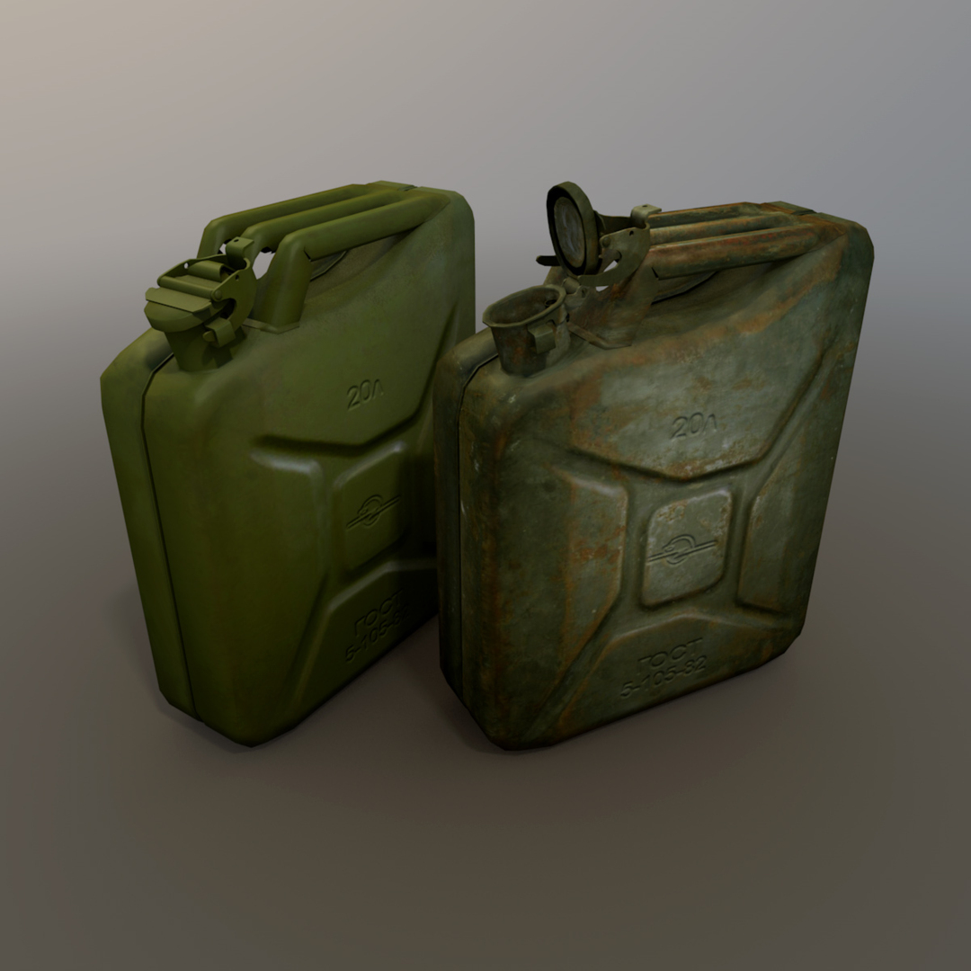3d model canister fuel cans