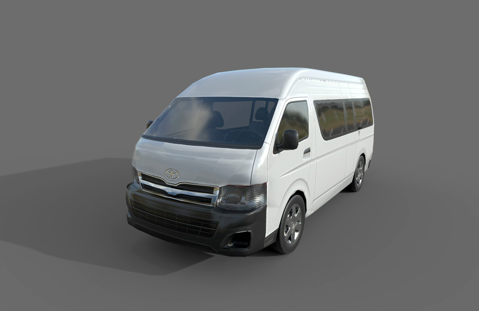 modelo 3d Low Poly Car Toyota HiAce Super Long Wheel Base 2012 ...