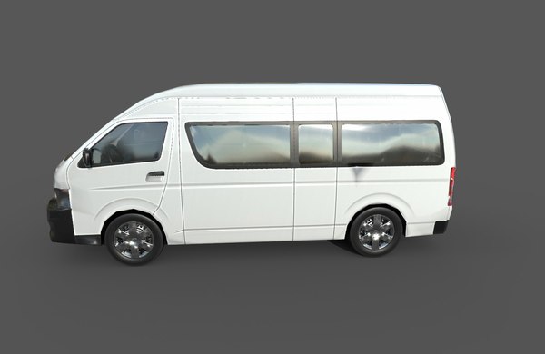 modelo 3d Low Poly Car Toyota HiAce Super Long Wheel Base 2012 ...