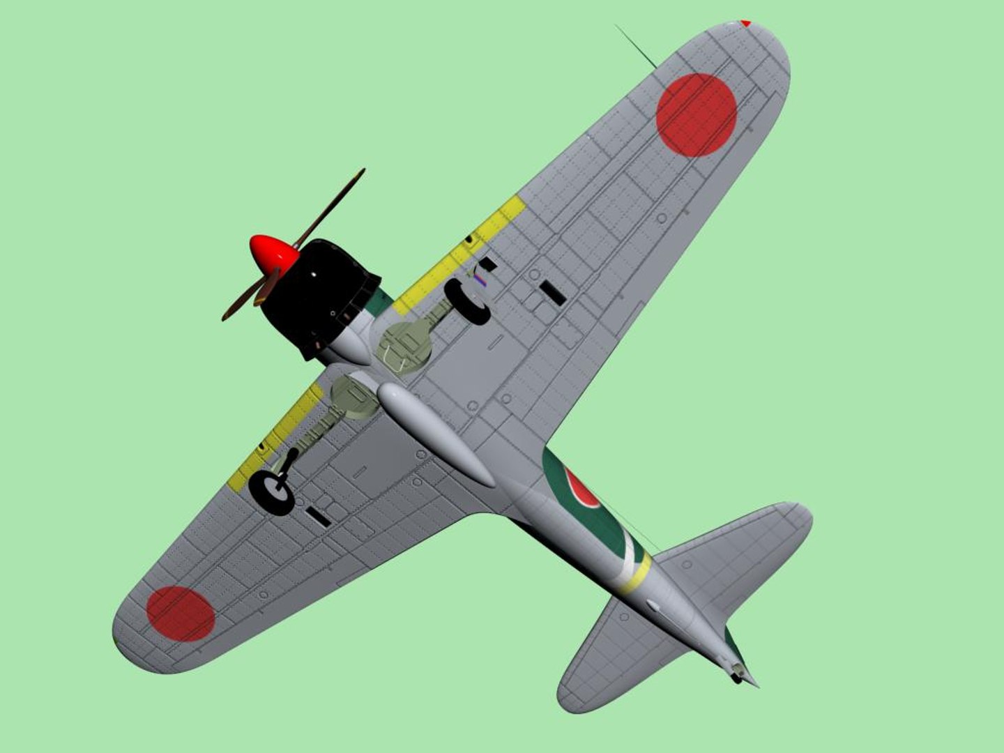A6m2 Zero 3d Model