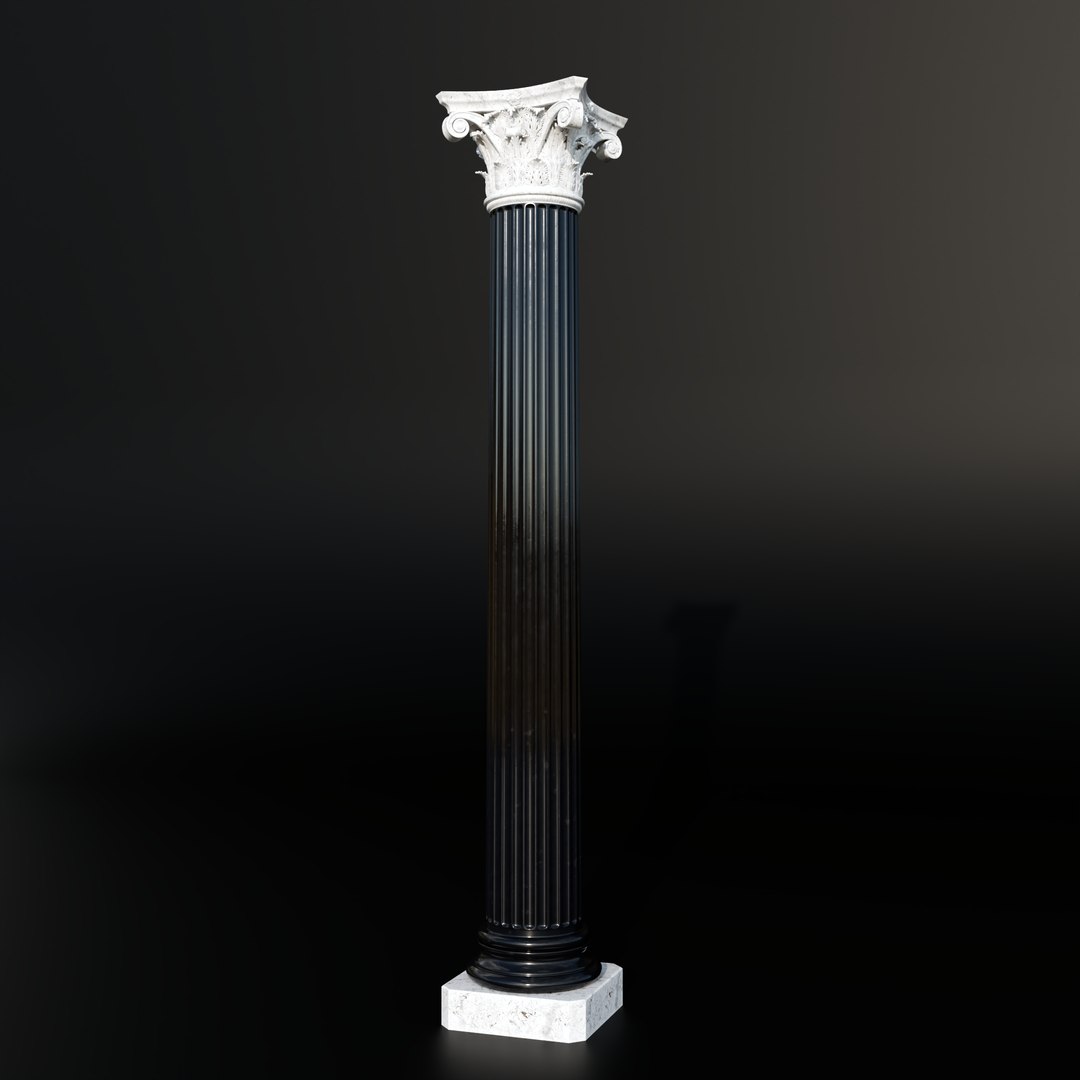 3D Corinth Column Leafs Model - TurboSquid 2174262