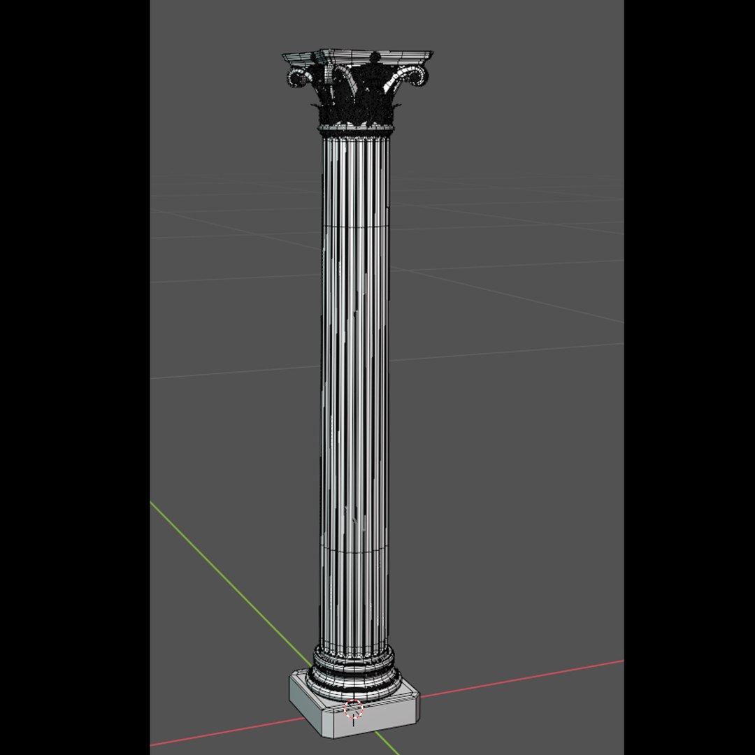 3D Corinth Column Leafs Model - TurboSquid 2174262