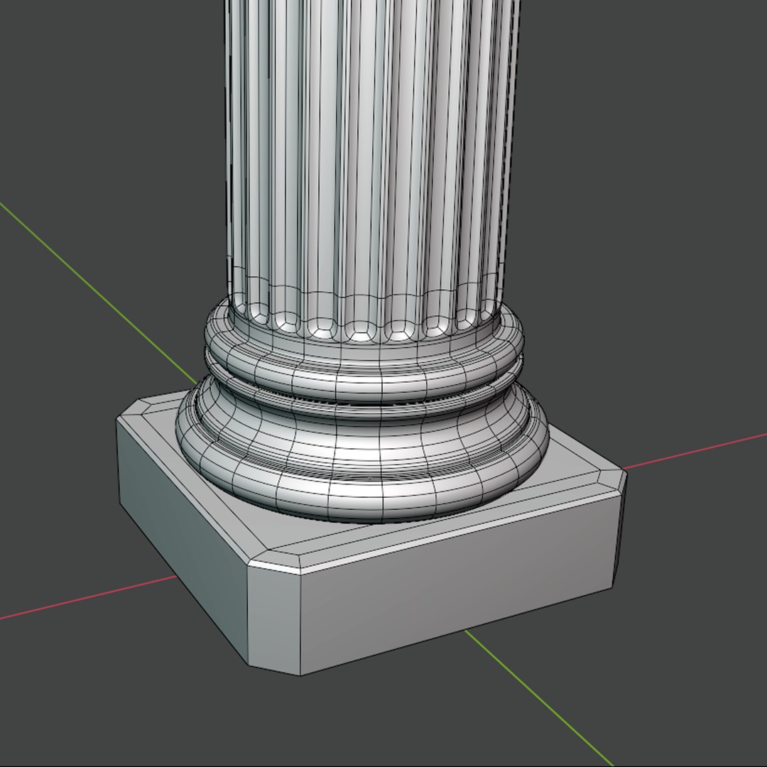 3D Corinth Column Leafs Model - TurboSquid 2174262