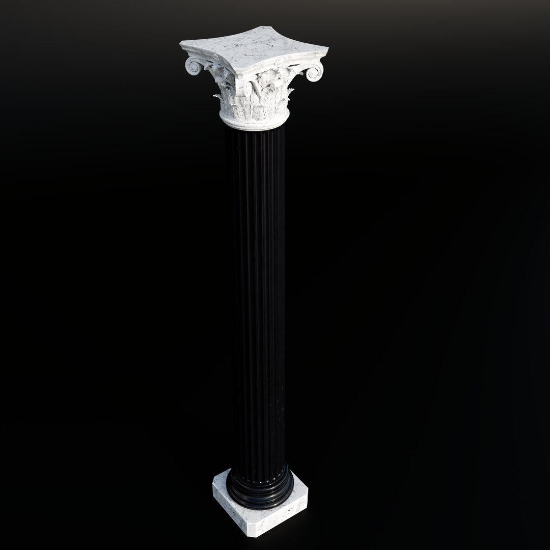 3D Corinth Column Leafs Model - TurboSquid 2174262