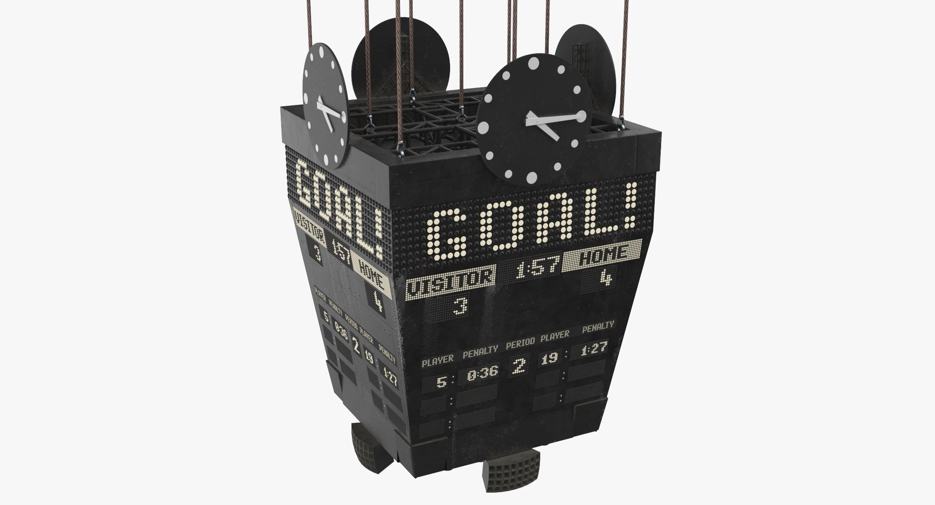 Old Ice Hockey Scoreboards 3D Model - TurboSquid 1443915