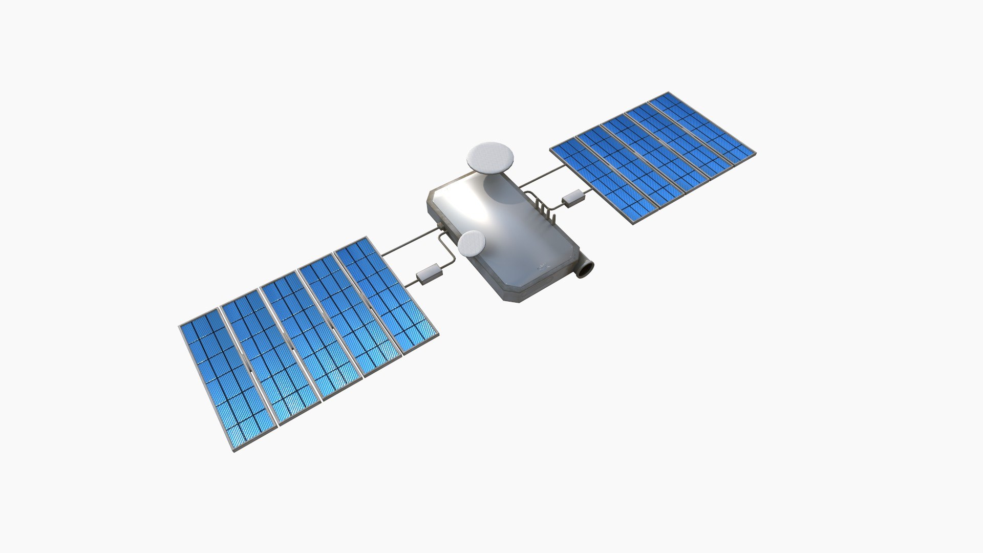 3D Satellite I07 Dirty Blue - SciFi Space Design - TurboSquid 2228268