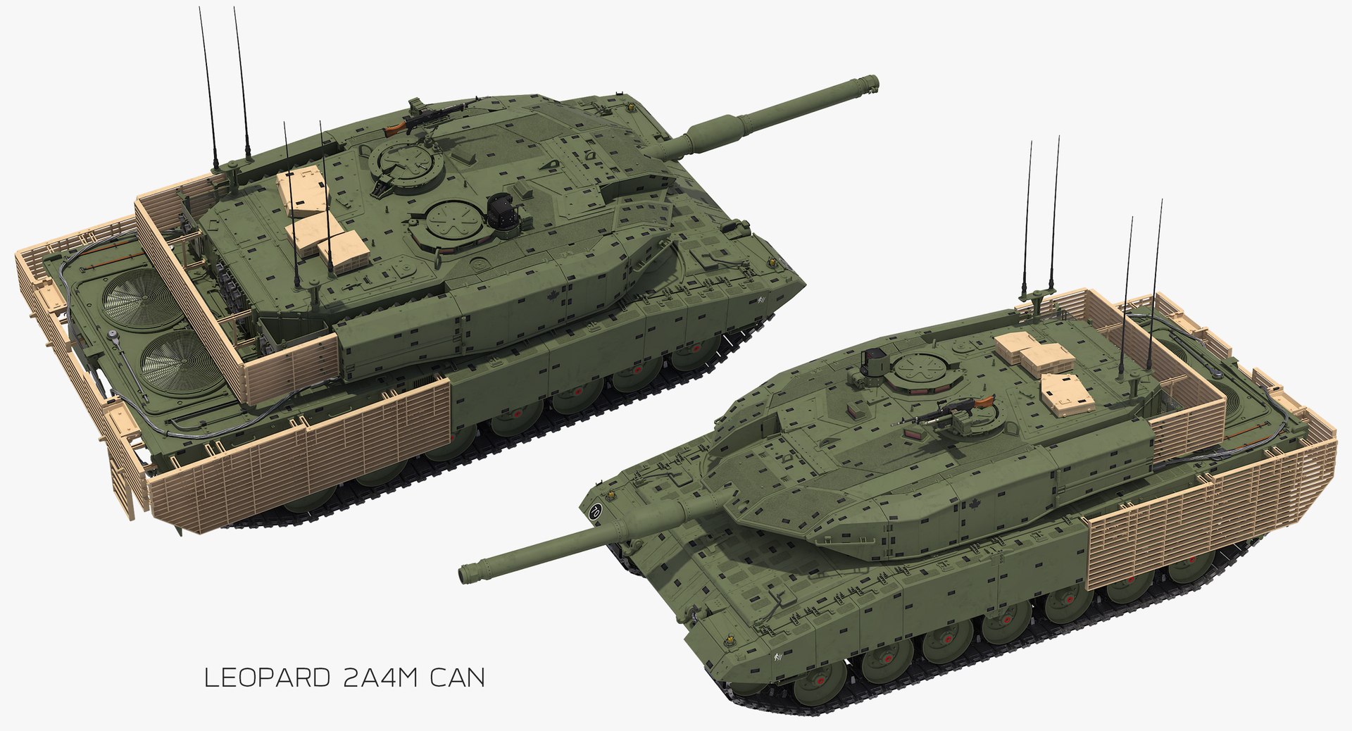 Leopard 2A4M CAN 3D model - TurboSquid 1738007