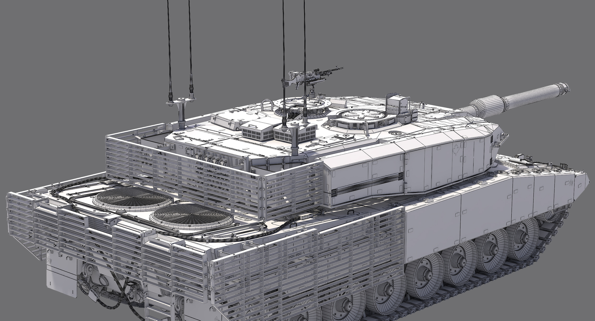 Leopard 2A4M CAN 3D model - TurboSquid 1738007