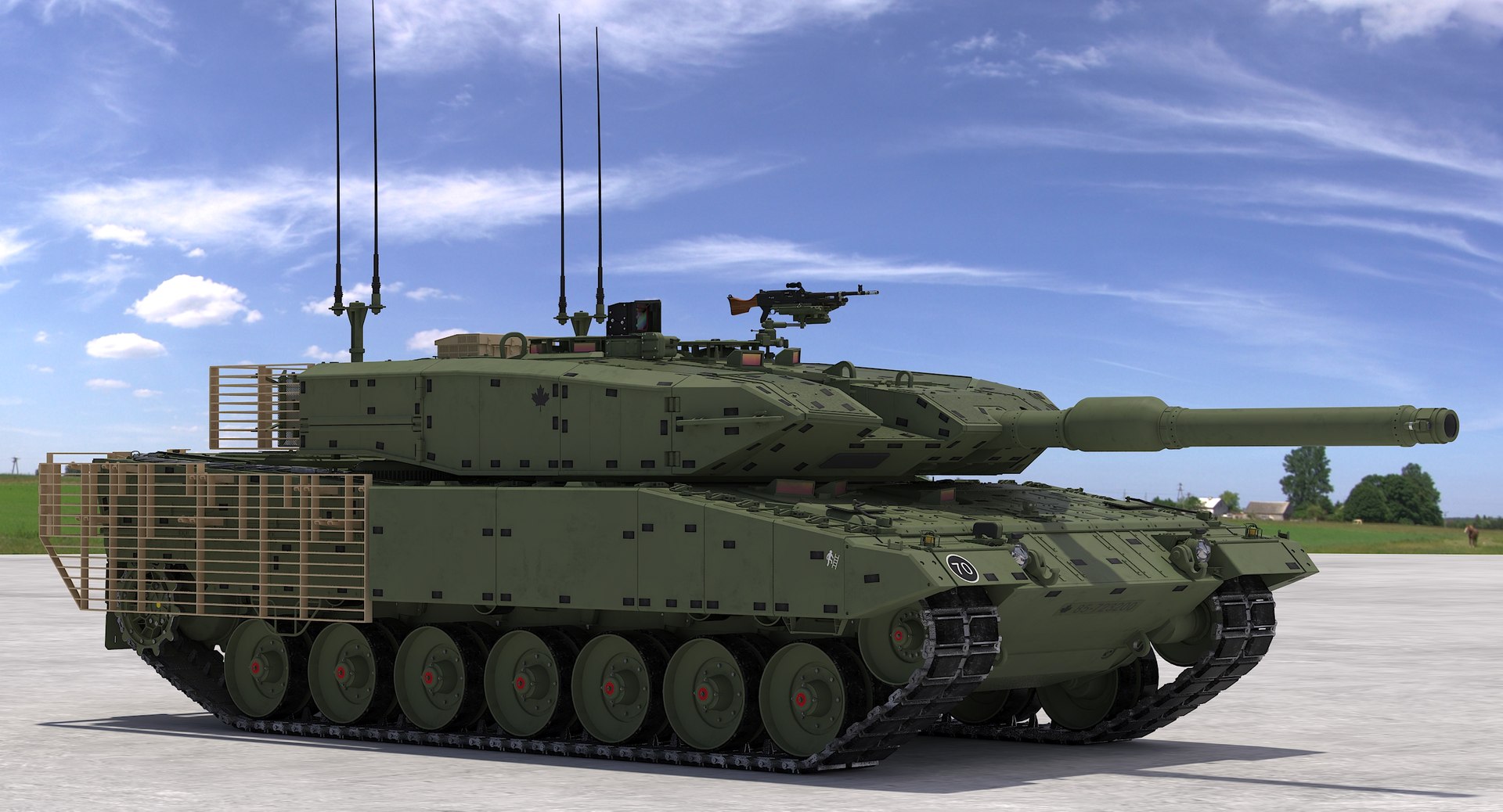 Leopard 2A4M CAN 3D model - TurboSquid 1738007