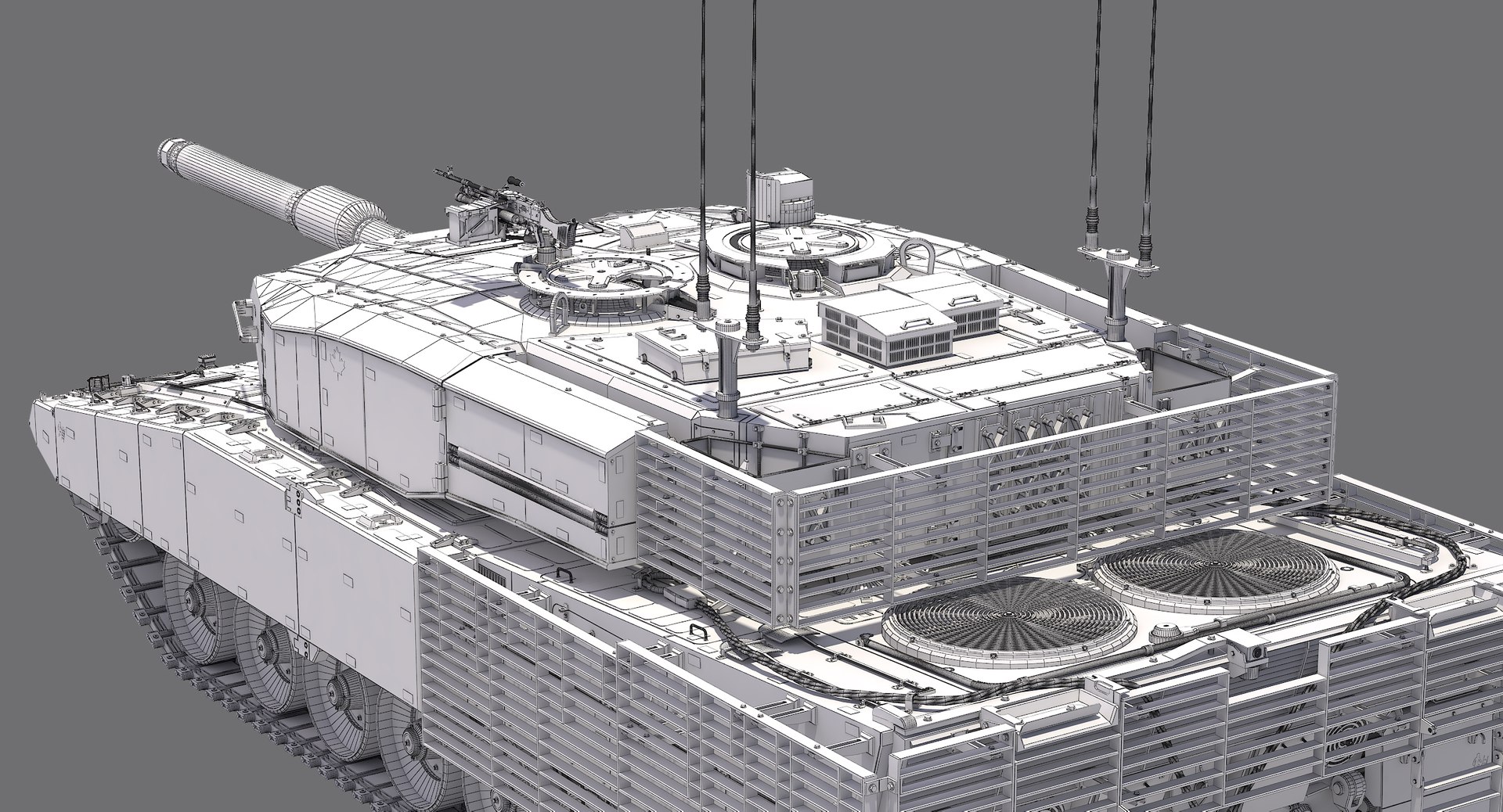 Leopard 2A4M CAN 3D model - TurboSquid 1738007