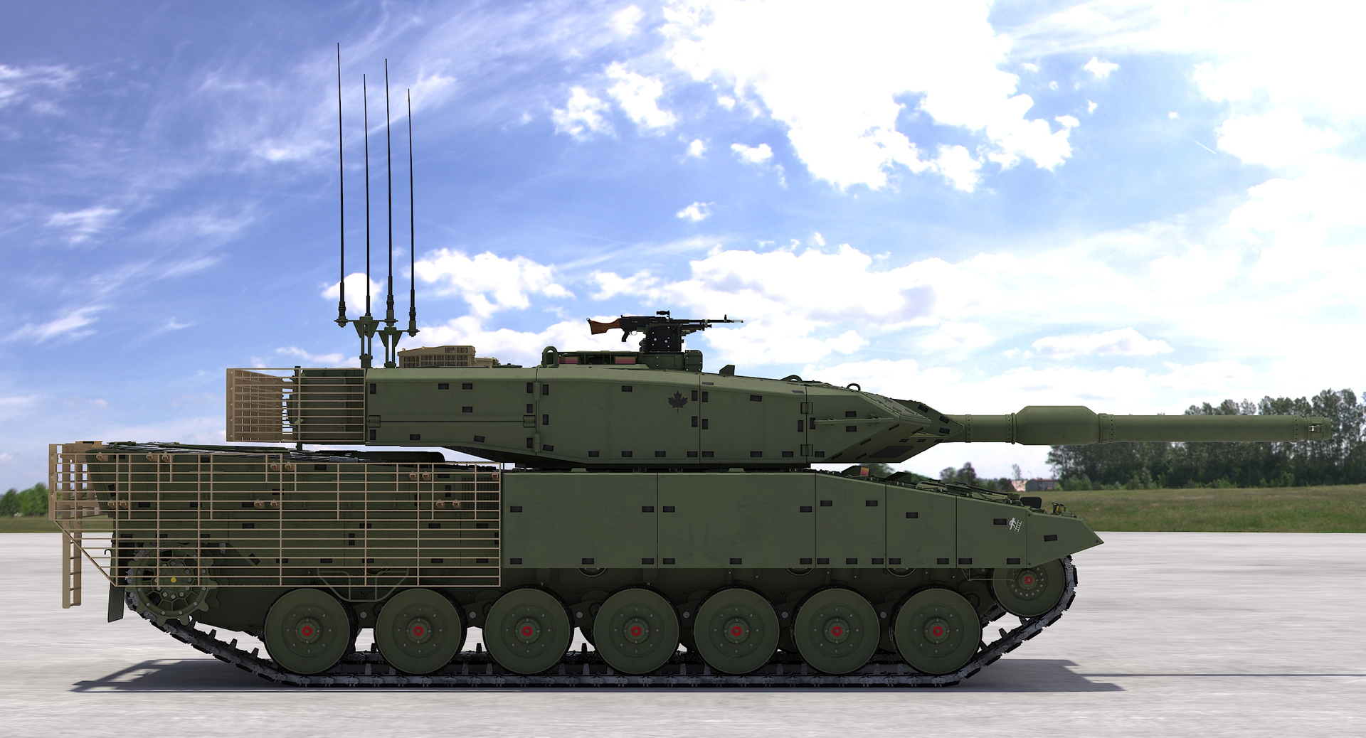 Leopard 2A4M CAN 3D model - TurboSquid 1738007