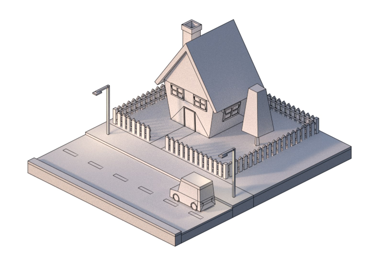 3D Isographic House - TurboSquid 1500344