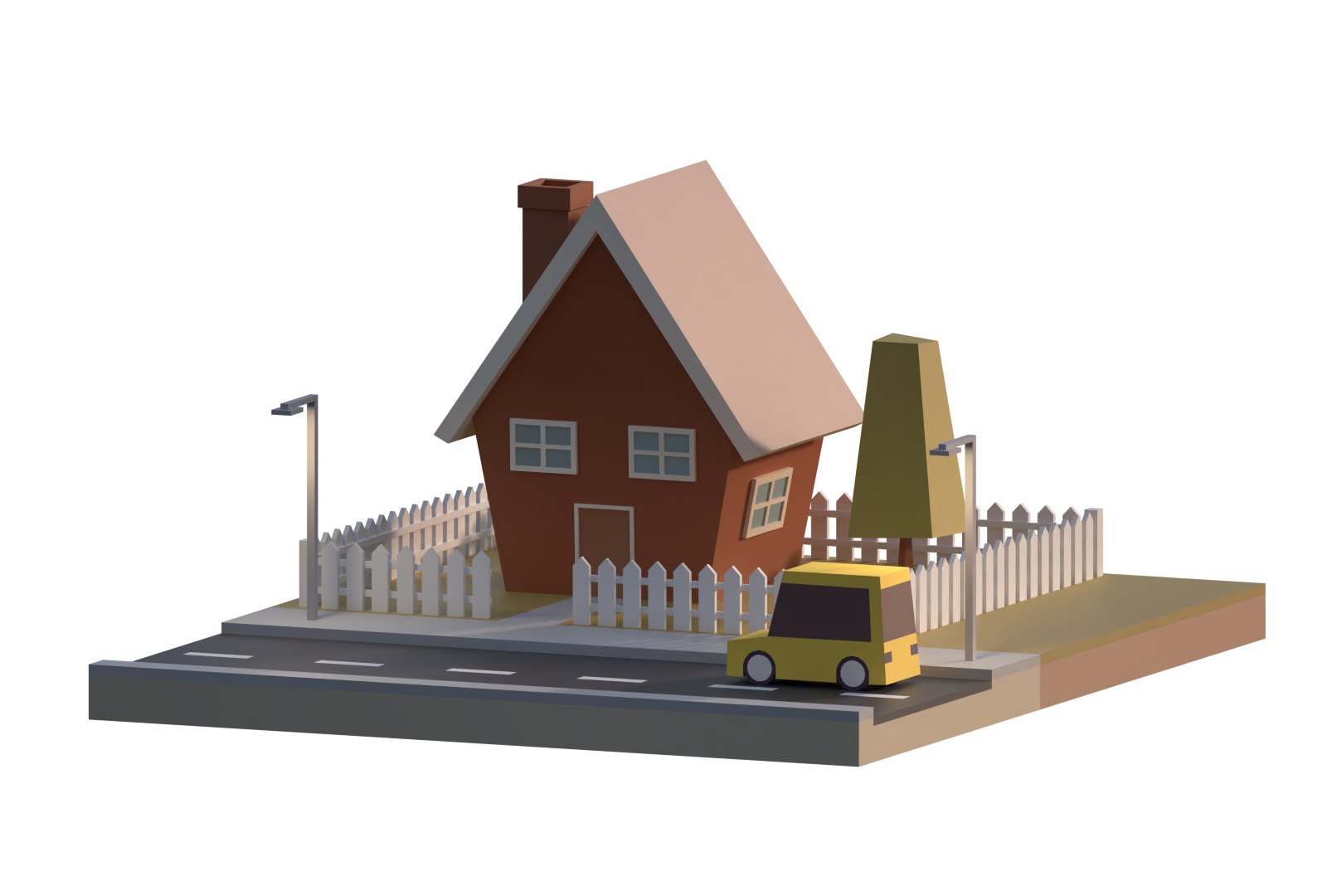 3D Isographic House - TurboSquid 1500344