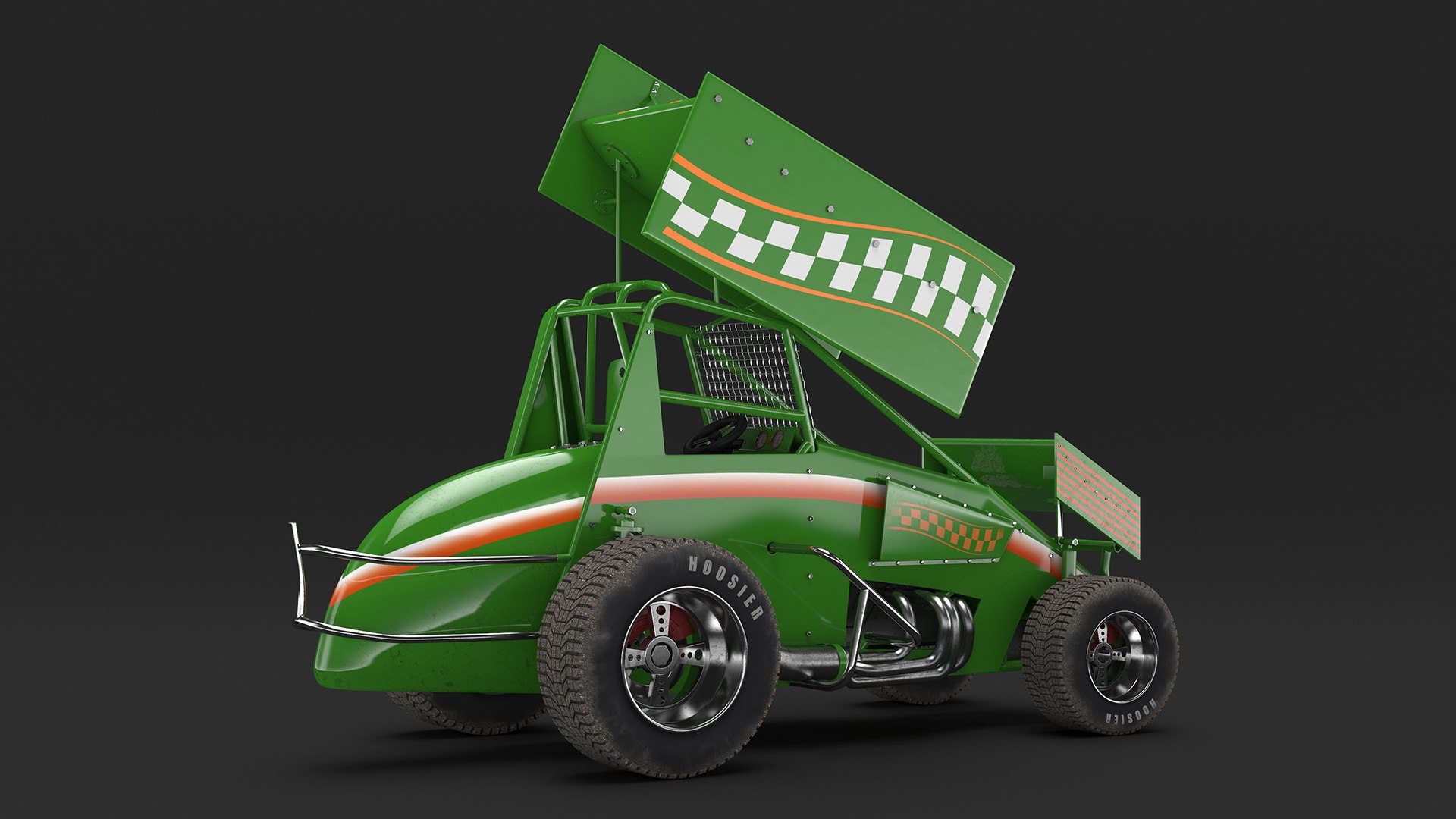 3D American Sprint Car - TurboSquid 2206560