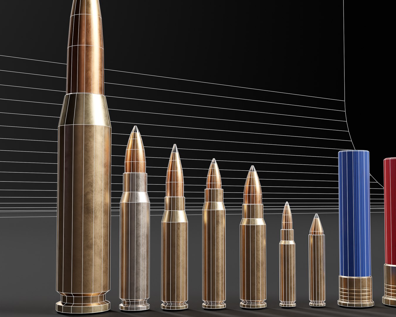 3D Bullets Pack - TurboSquid 2414189