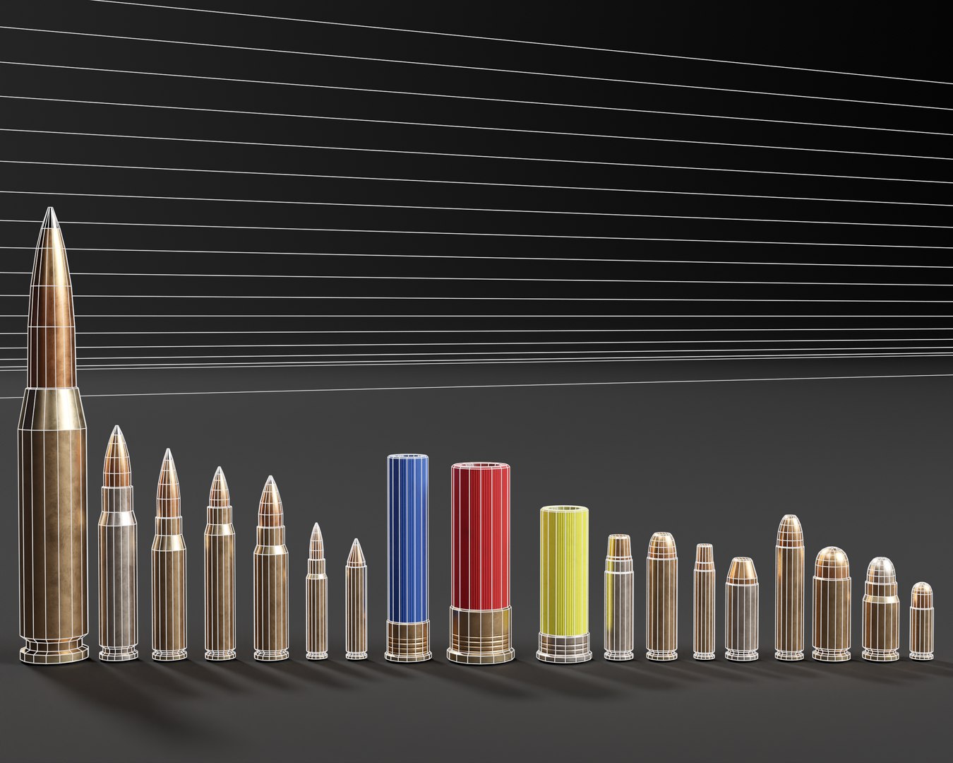 3D Bullets Pack - TurboSquid 2414189