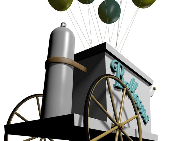 c4d push cart balloons
