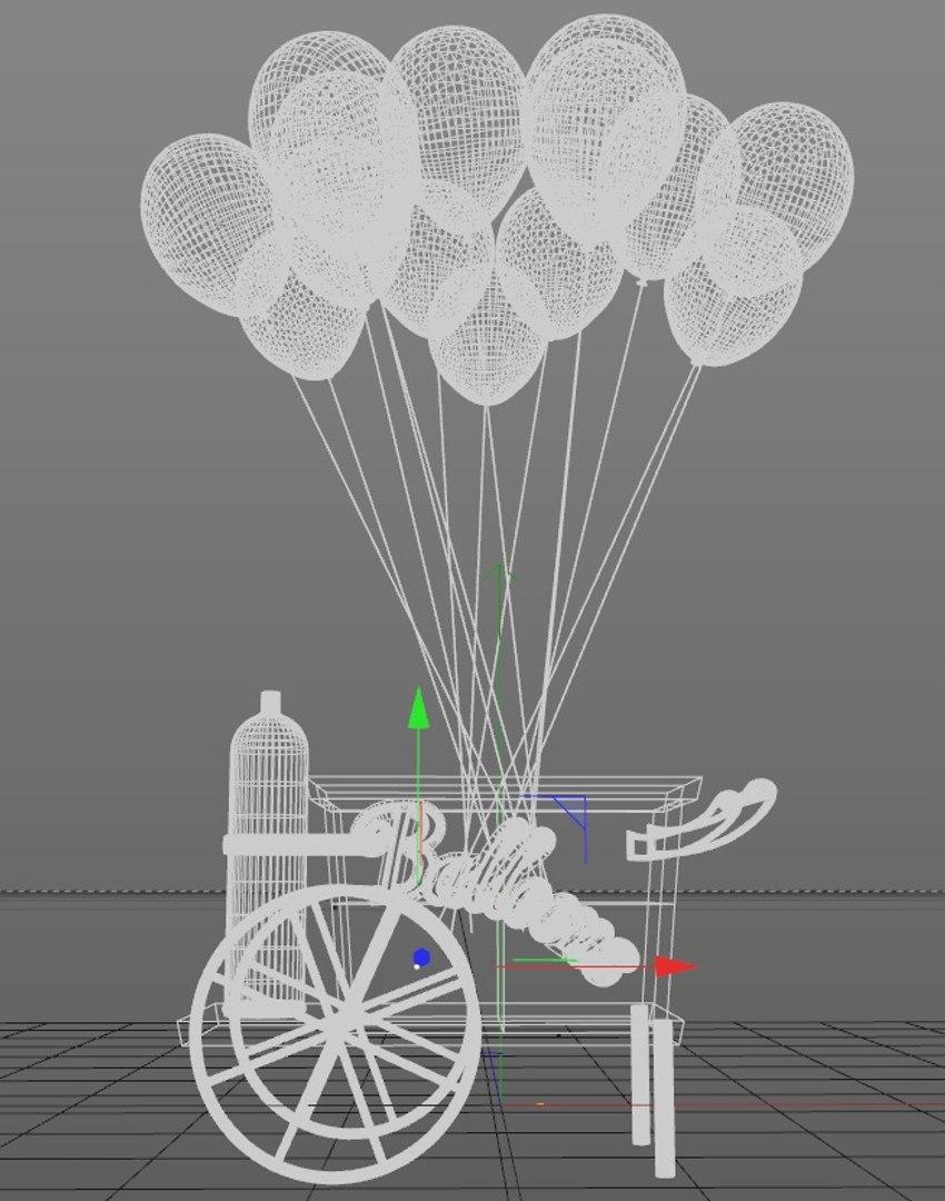 C4d Push Cart Balloons