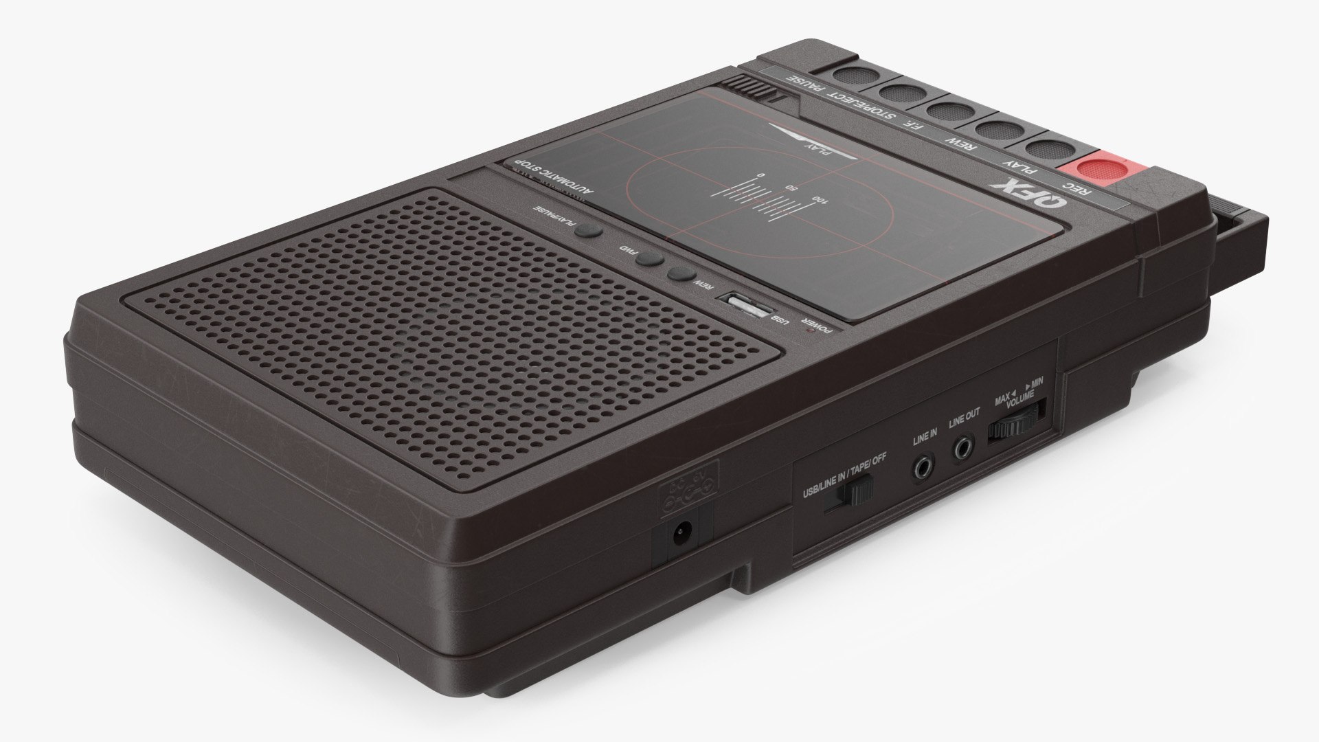 3D QFX RETRO 39 Shoebox Tape Recorder Brown - TurboSquid 1748194