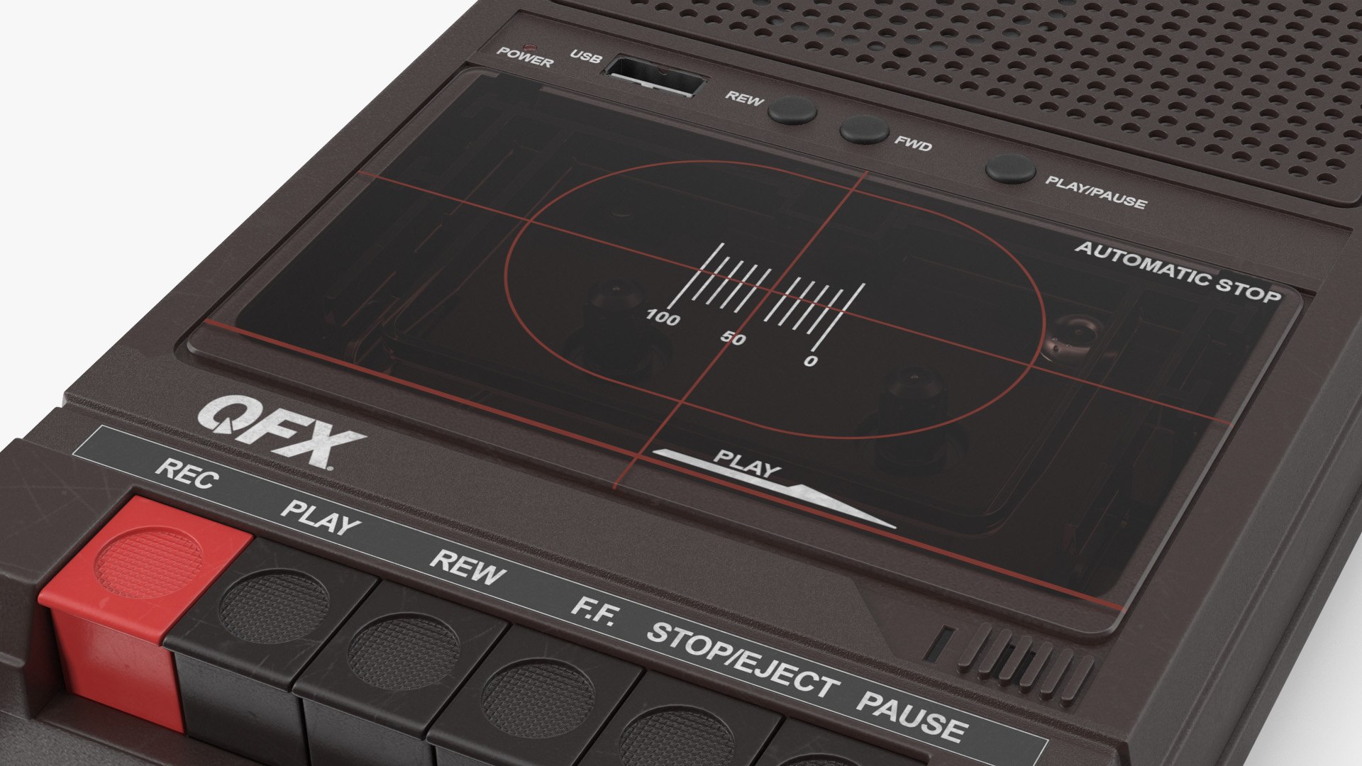 3D QFX RETRO 39 Shoebox Tape Recorder Brown - TurboSquid 1748194