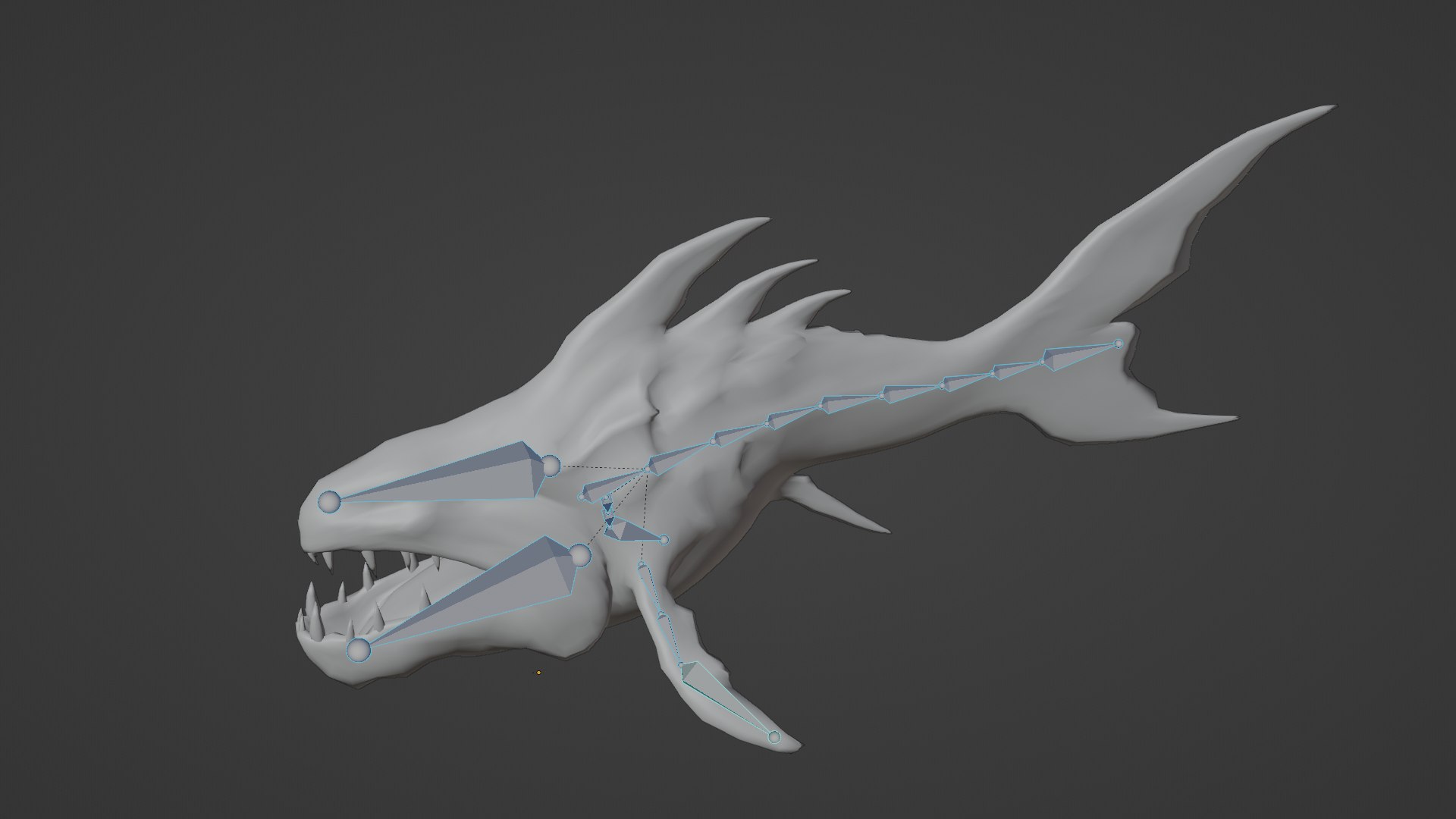 3D Fish Monster PBR Low-poly - TurboSquid 2105284