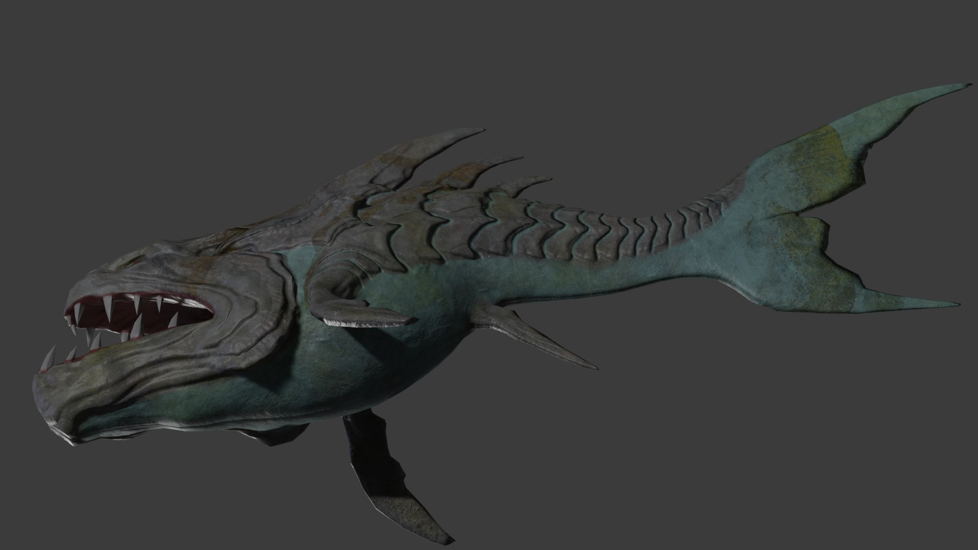 3D Fish Monster PBR Low-poly - TurboSquid 2105284