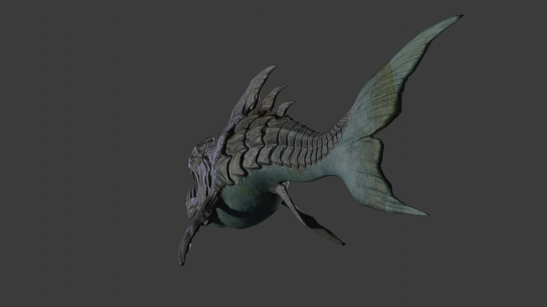 3D Fish Monster PBR Low-poly - TurboSquid 2105284