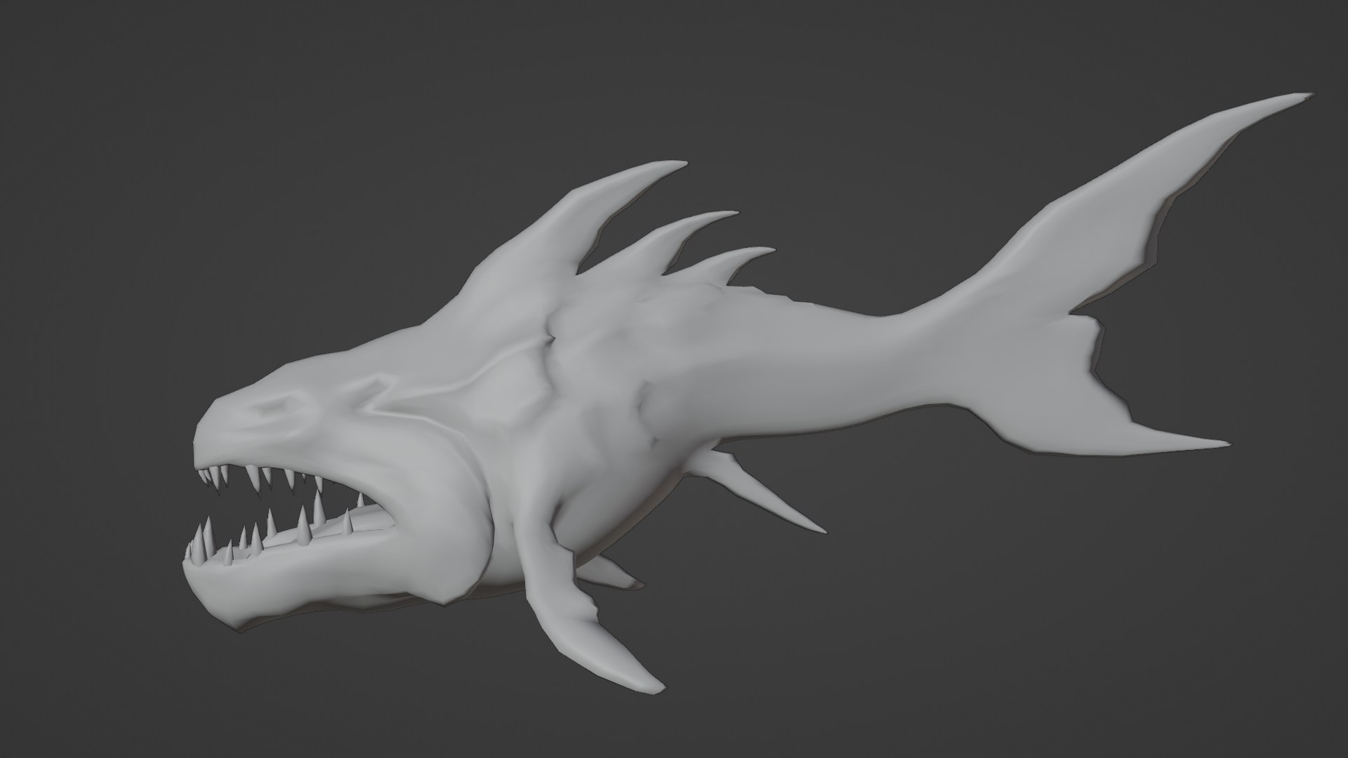 3D Fish Monster PBR Low-poly - TurboSquid 2105284