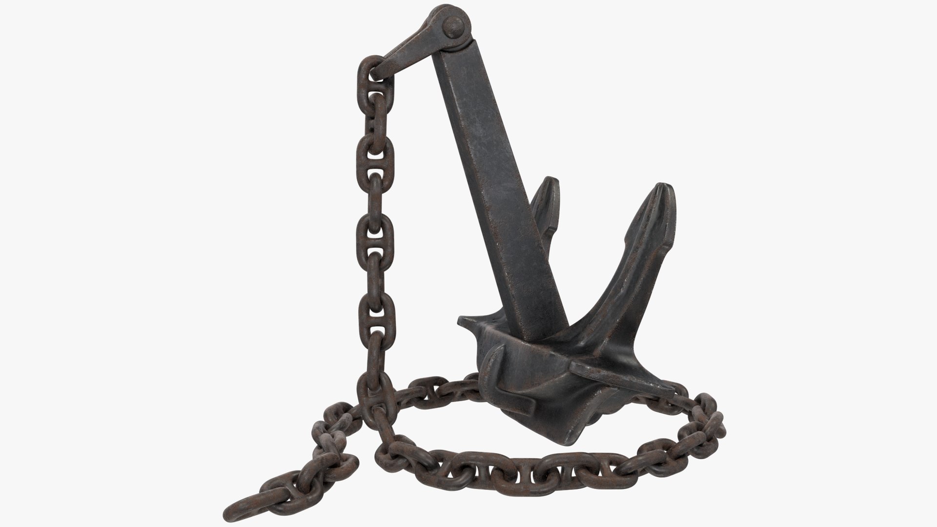 Anchor With Chain Segment V3 Model - TurboSquid 2062151